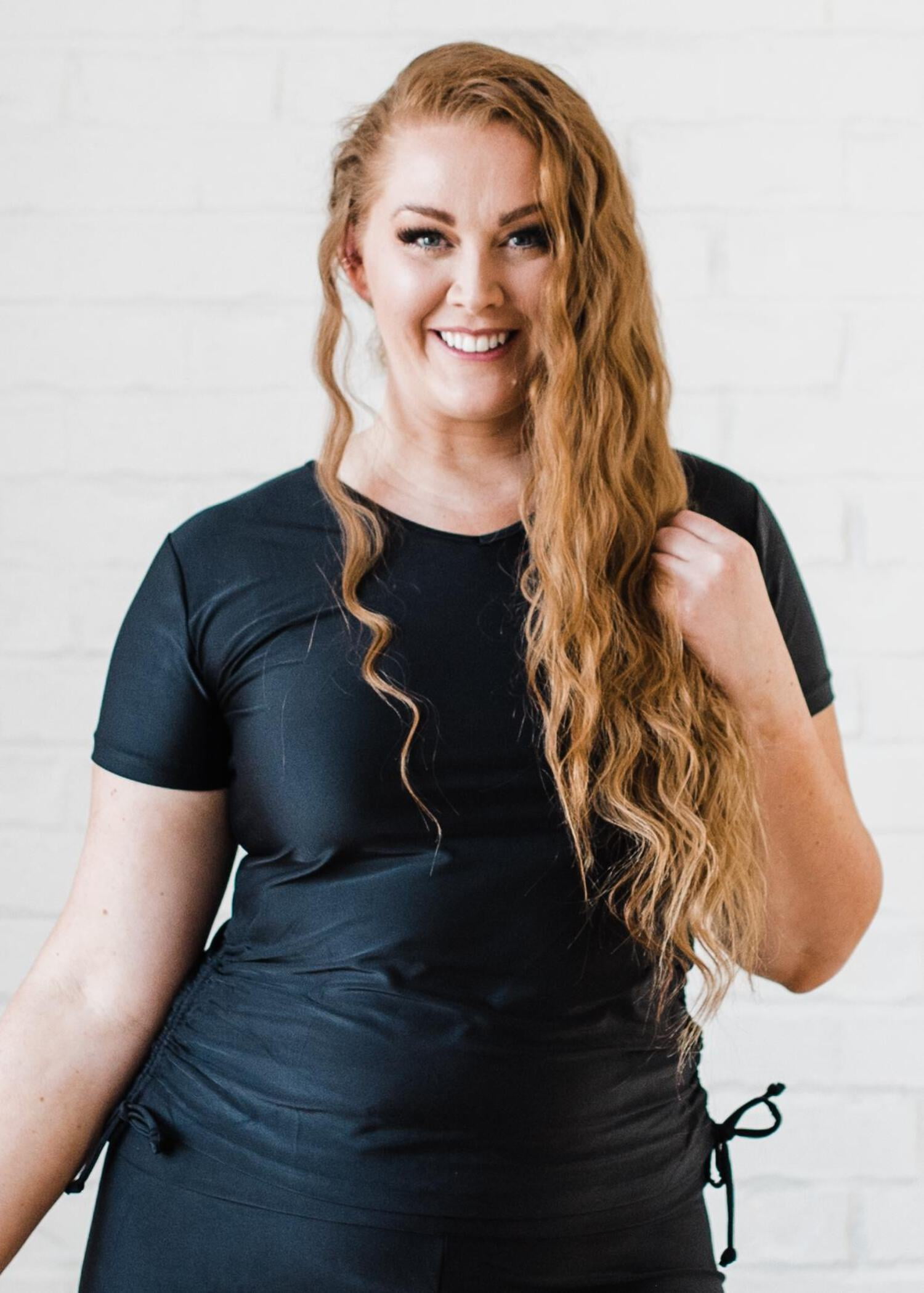 Calypsa Women's and Women's Plus Short Sleeve Adele Swim Top - Walmart.com