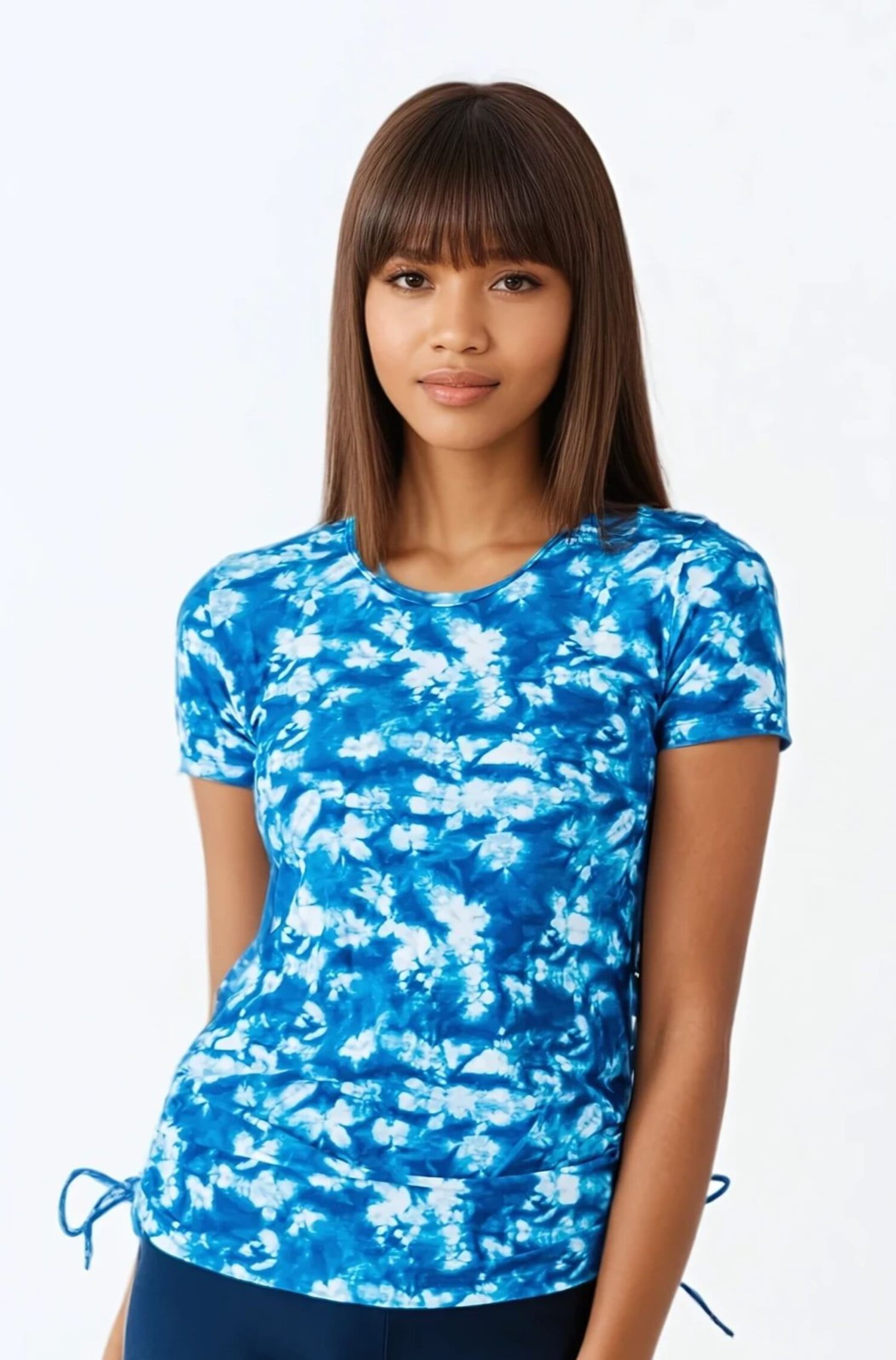 Calypsa Women's and Women's Plus Short Sleeve Adele Swim Top - Walmart.com