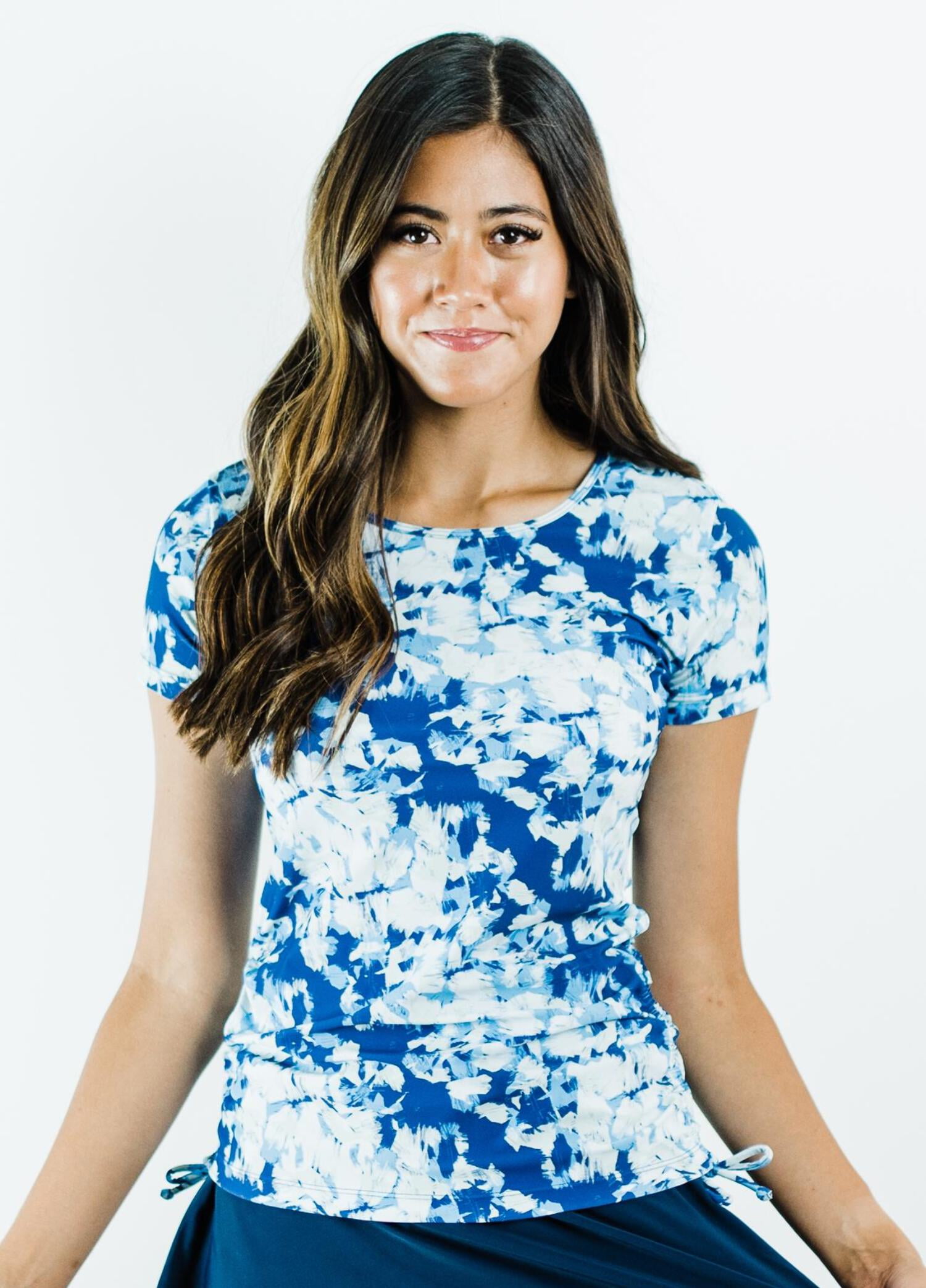 Calypsa Women's and Women's Plus Short Sleeve Adele Swim Top - Walmart.com