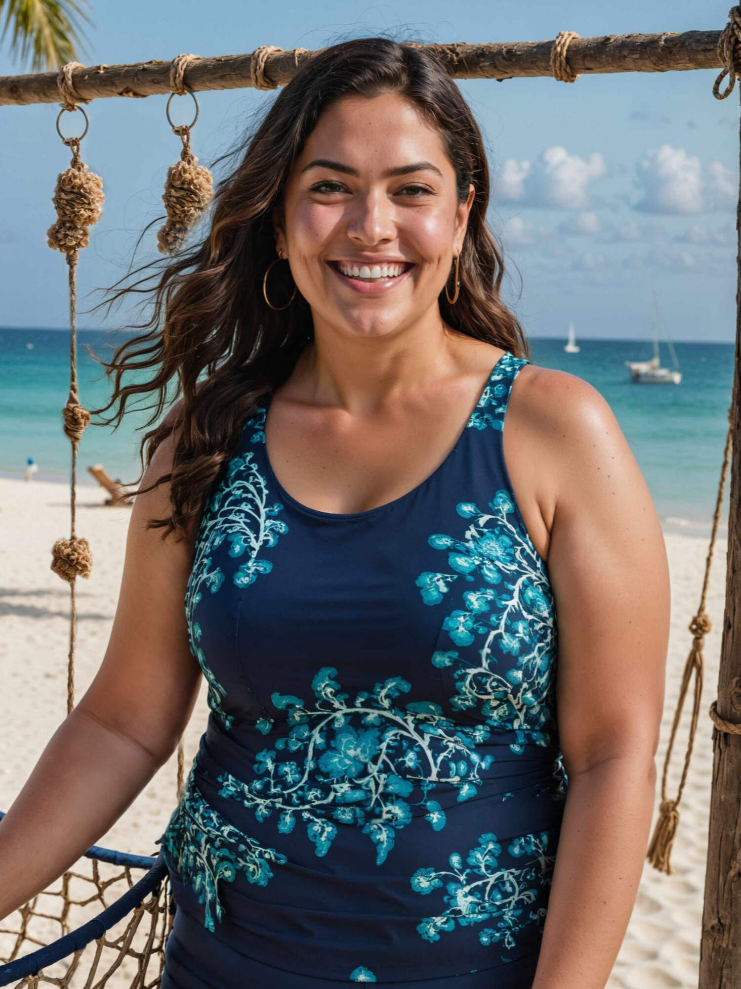 Calypsa Women's and Women's Plus Tankini Maya Swim Top with Removable ...