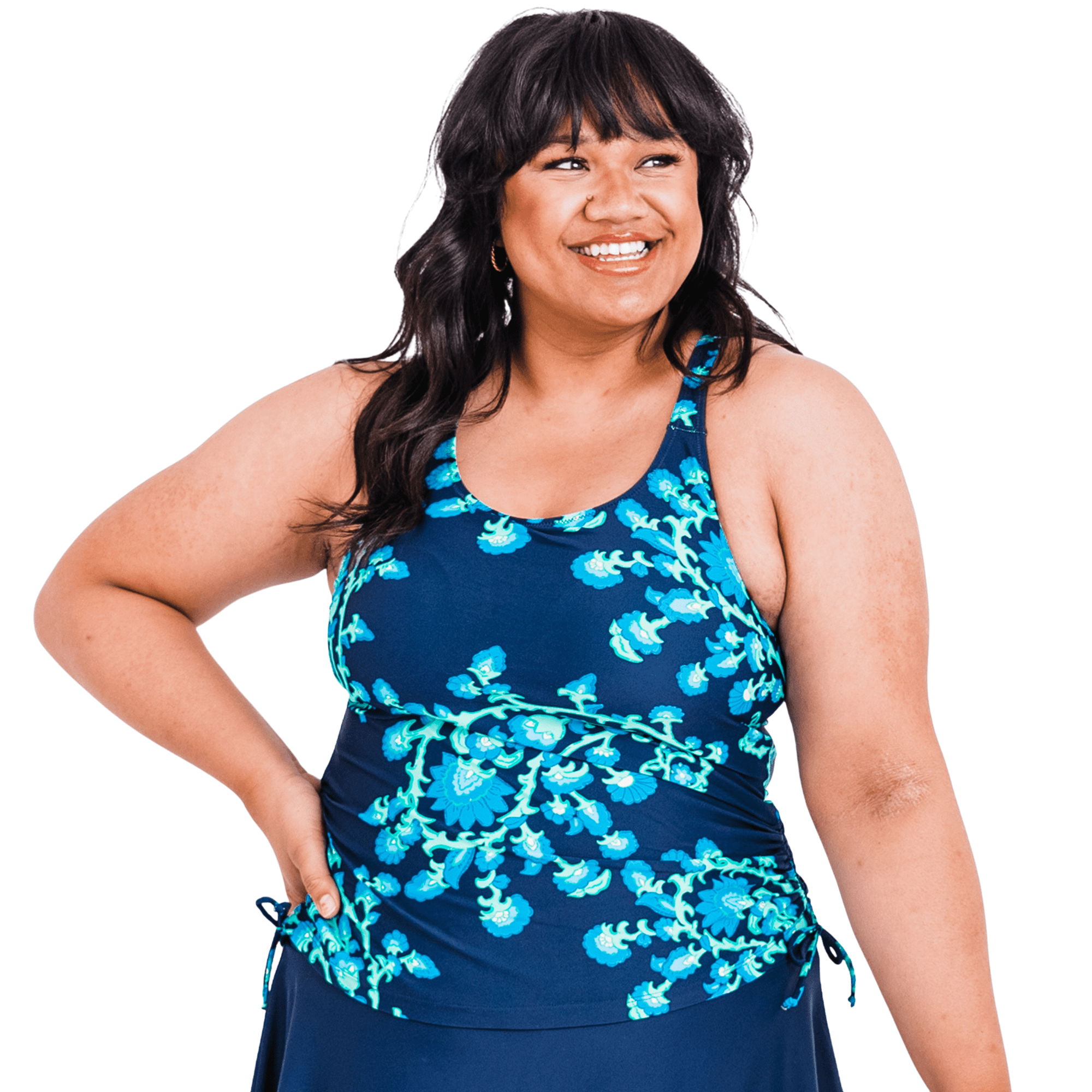 Calypsa Women's and Women's Plus Tankini Maya Swim Top with Removable ...