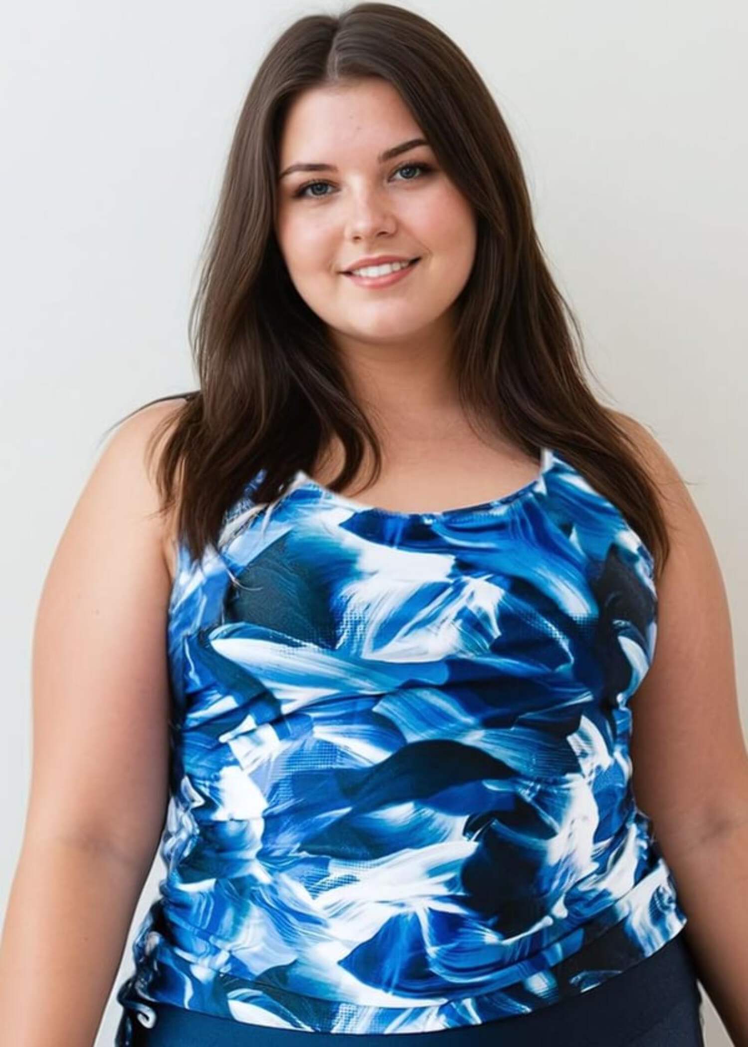 Calypsa Women's and Women's Plus Tankini Maya Swim Top with Removable ...