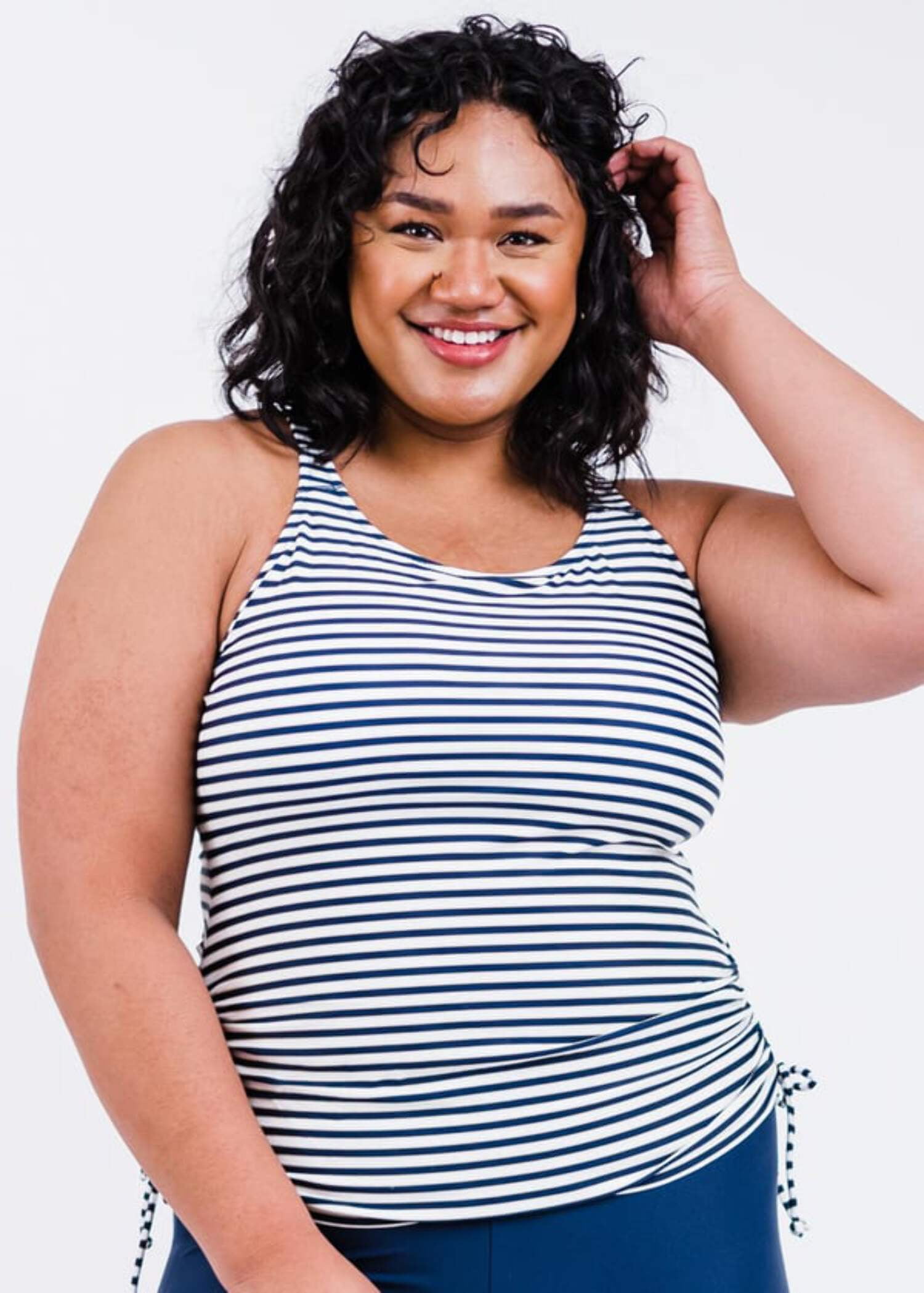 Calypsa Women's and Women's Plus Tankini Maya Swim Top with Removable ...