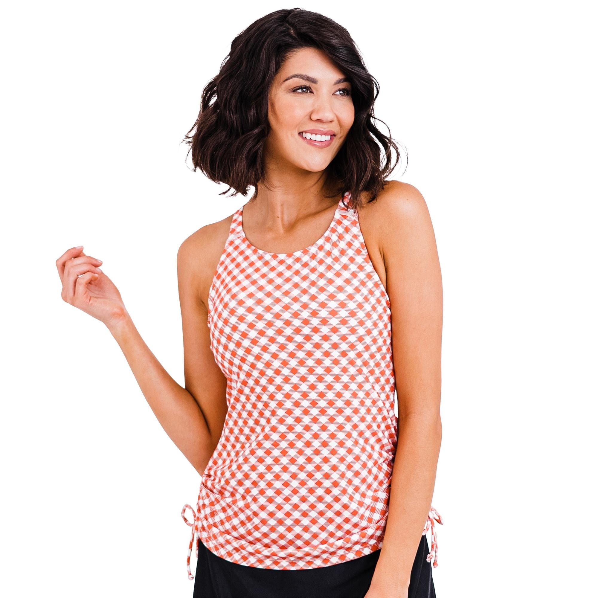 Calypsa Women's and Women's Plus Tankini Maya Swim Top with Removable ...