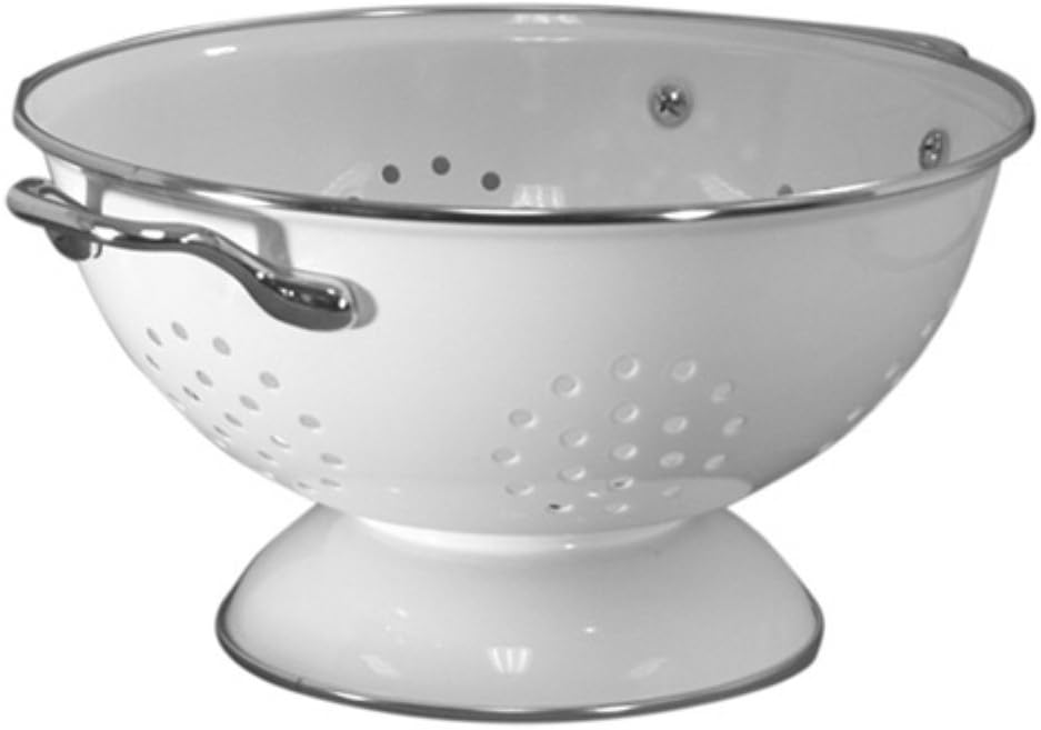 Calypso Basics By Powder Coated Enameled Colander, 3-Quart, White ...