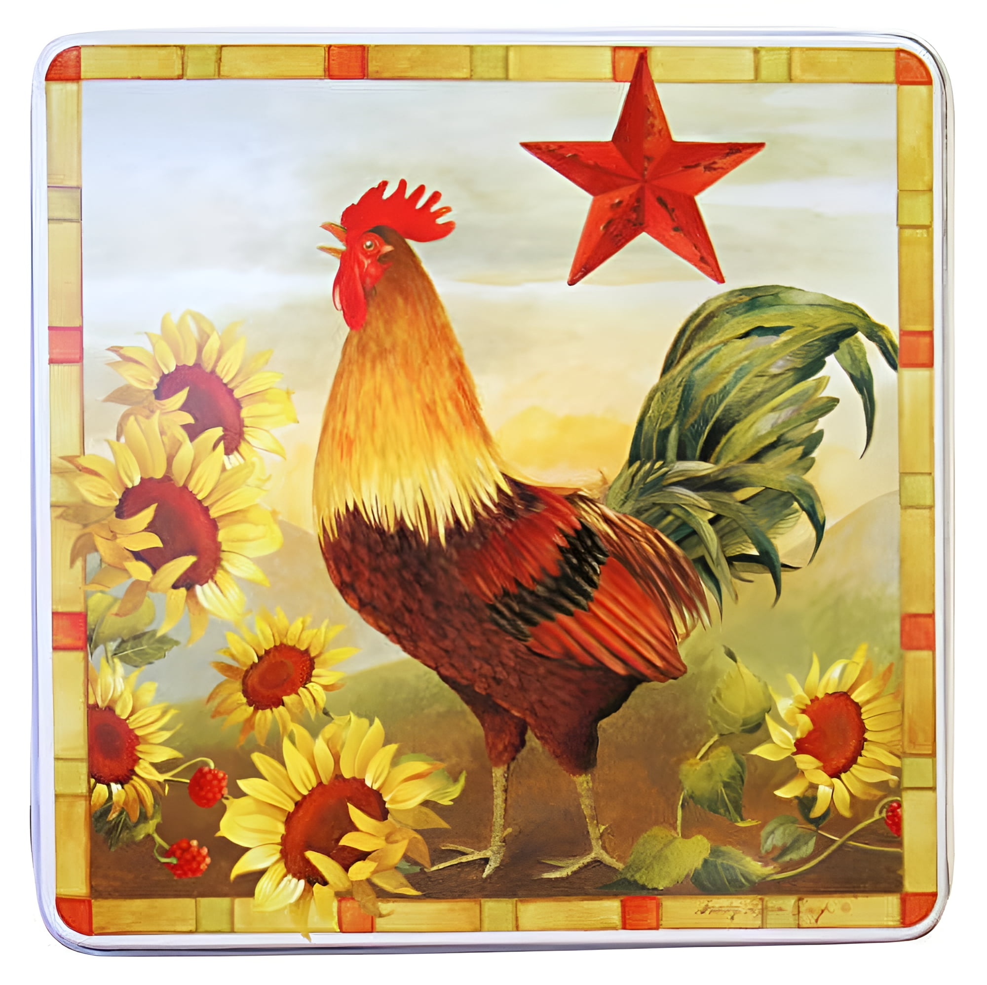 Reston Lloyd Calypso Basics Metal Tin Gas Stove Square Burner Cover ...