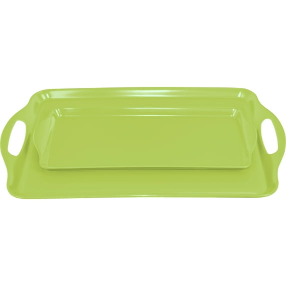 Calypso Basics, Tray Set(Tidbit & Rectangular), Lime - Walmart.com