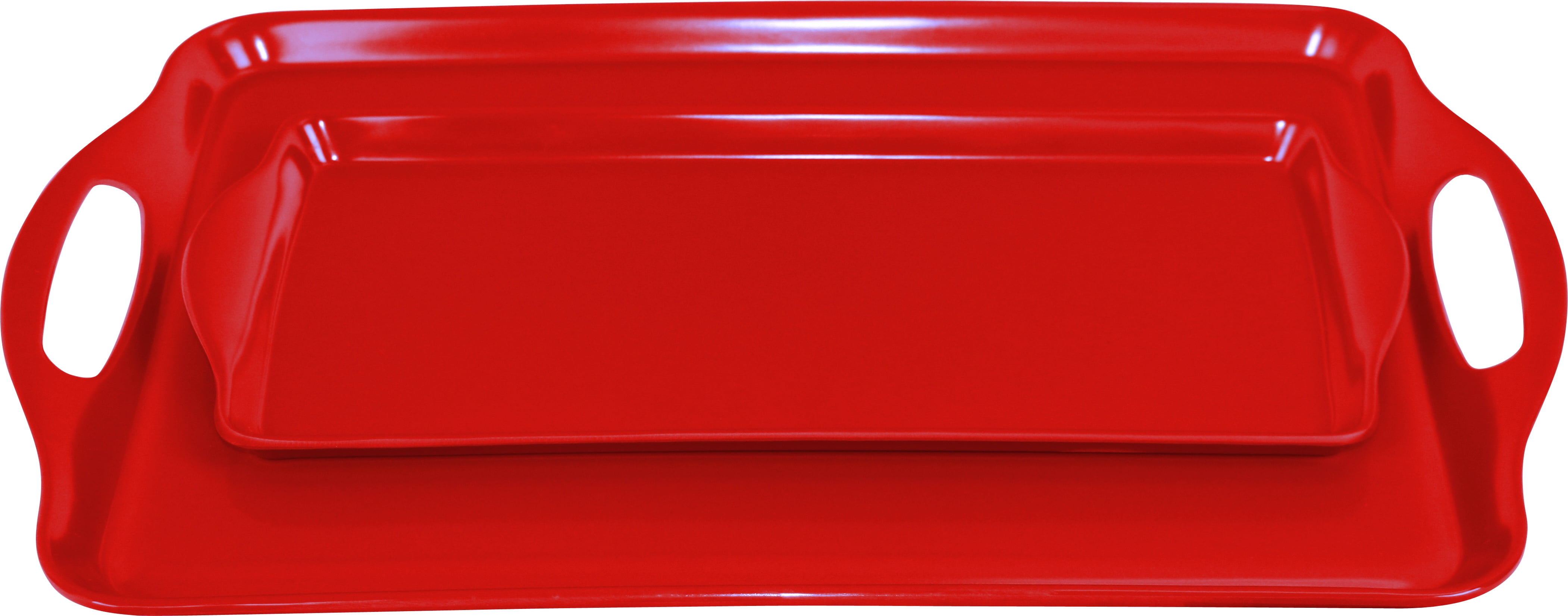 Calypso Basics, Tray Set(Tidbit & Rectangular), Red - Walmart.com
