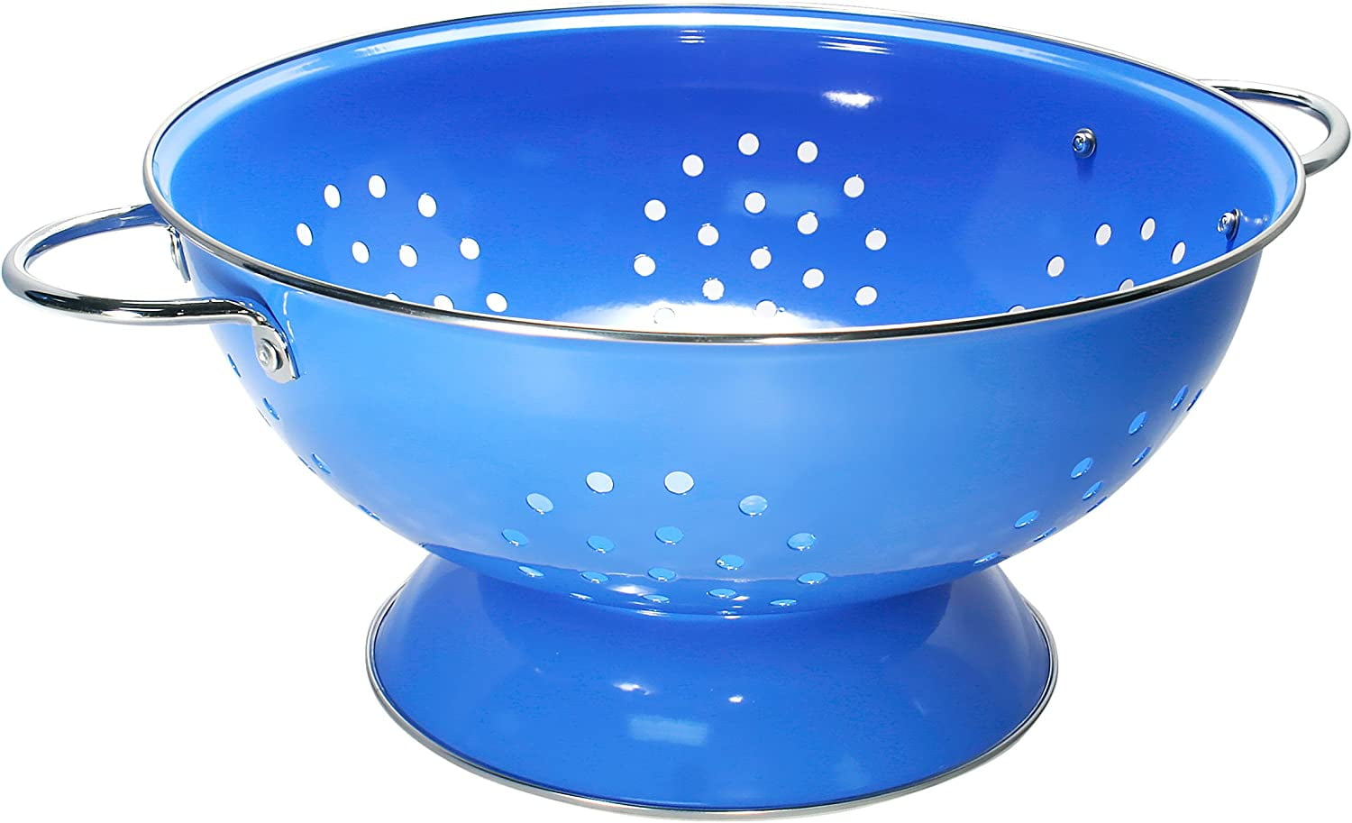 Calypso Basics by Powder Coated Enameled Colander, 7 Quart, Azure ...