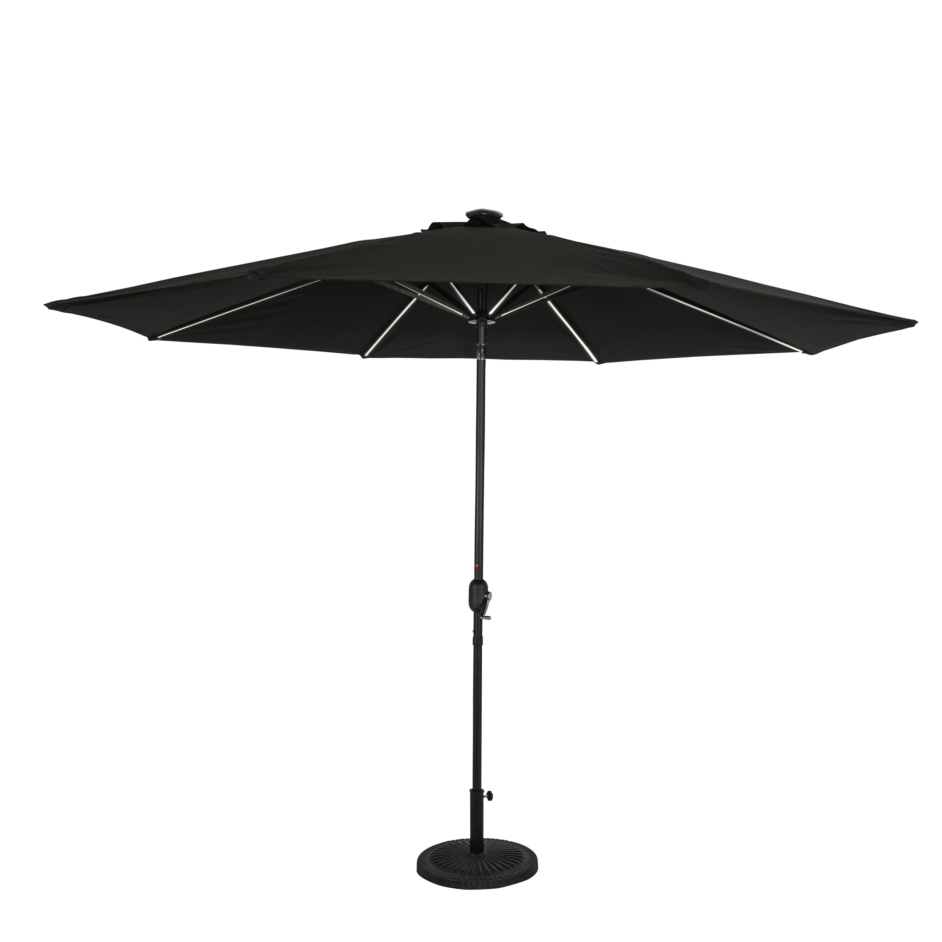 Calypso II 11-ft Octagon Market Umbrella with Solar LED Strip Lights ...