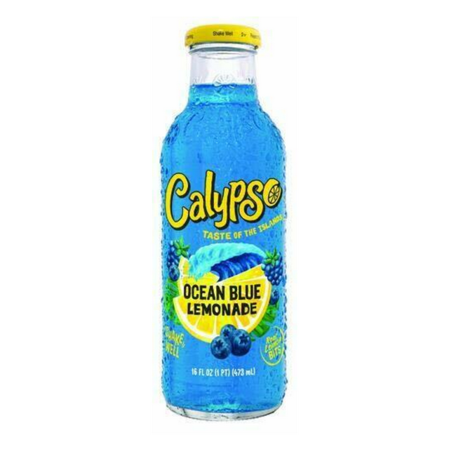Calypso Lemonades 16 Ounce Glass Bottles 6 Pack (Ocean Blue Lemonade ...