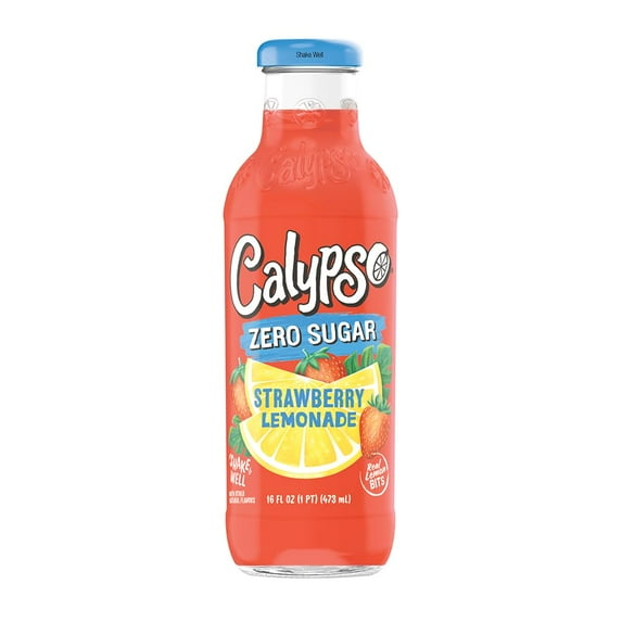 Calypso Zero Sugar Strawberry Lemonade Drink, Real Fruit & Natural ...