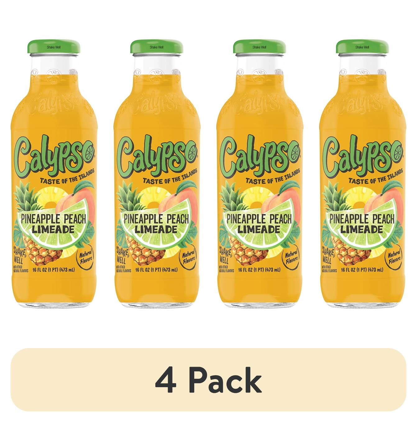 (4 pack) Calypso Pineapple Peach Limeade 16FlOz - Walmart.com