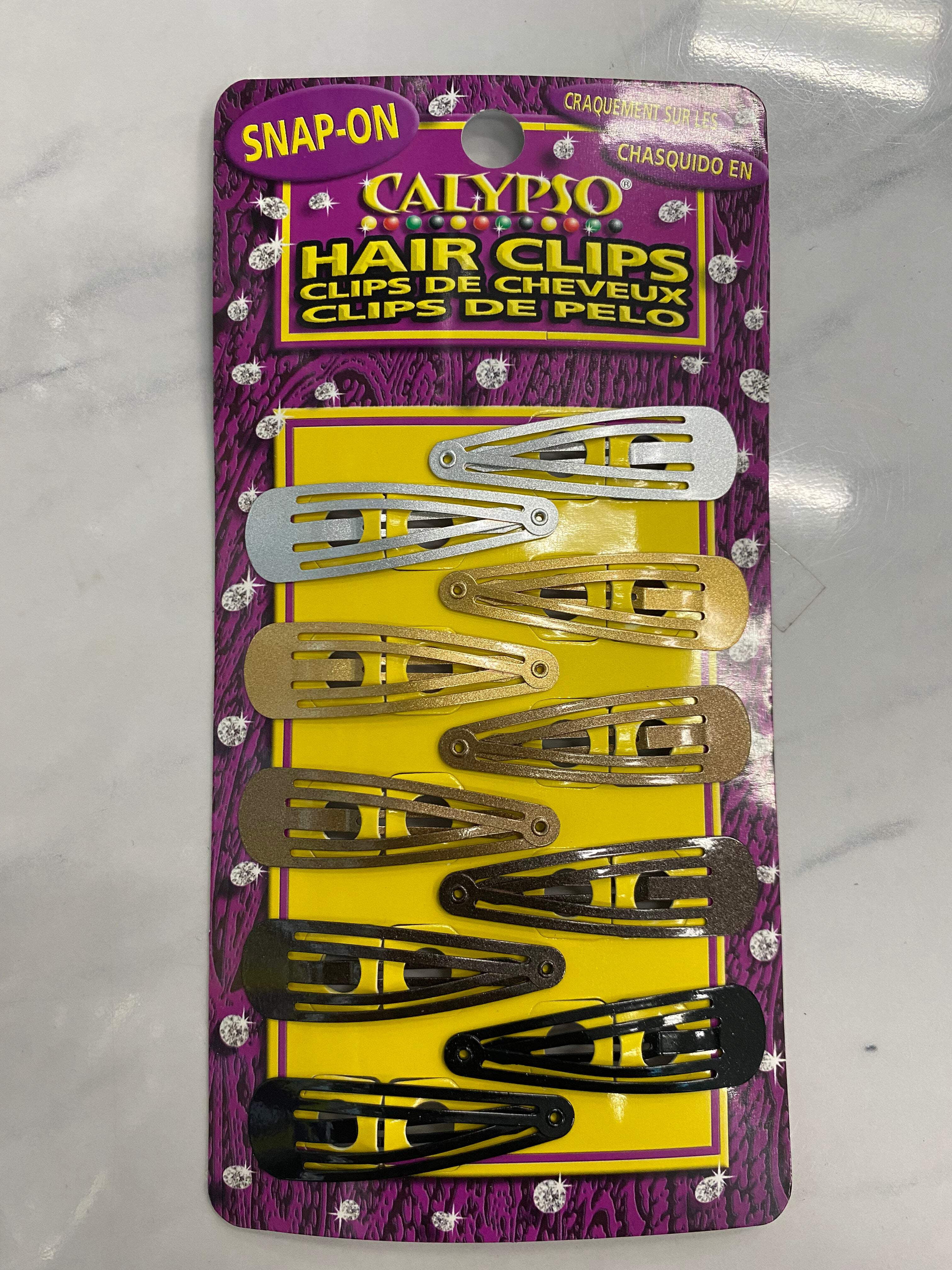 Calypso Snap-On Hair Clips - Assorted Metal Colors - Walmart.com