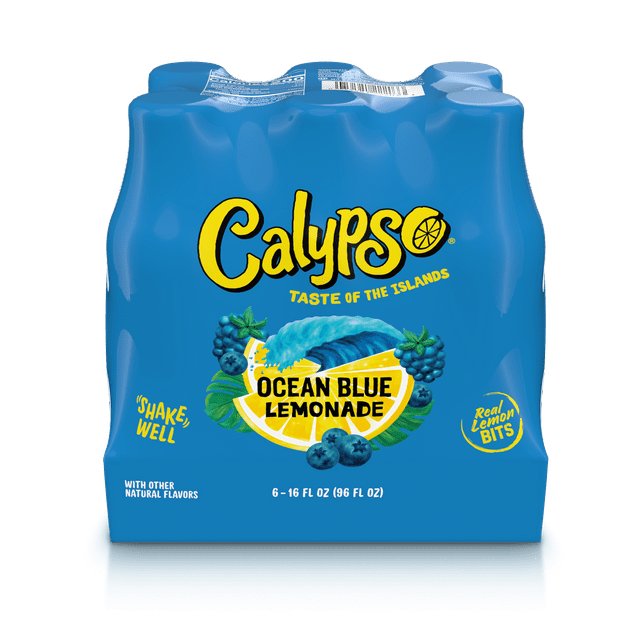 Calypso Taste of the Islands, Ocean Blue Lemonade, 6 Pack, 16 fluid ...