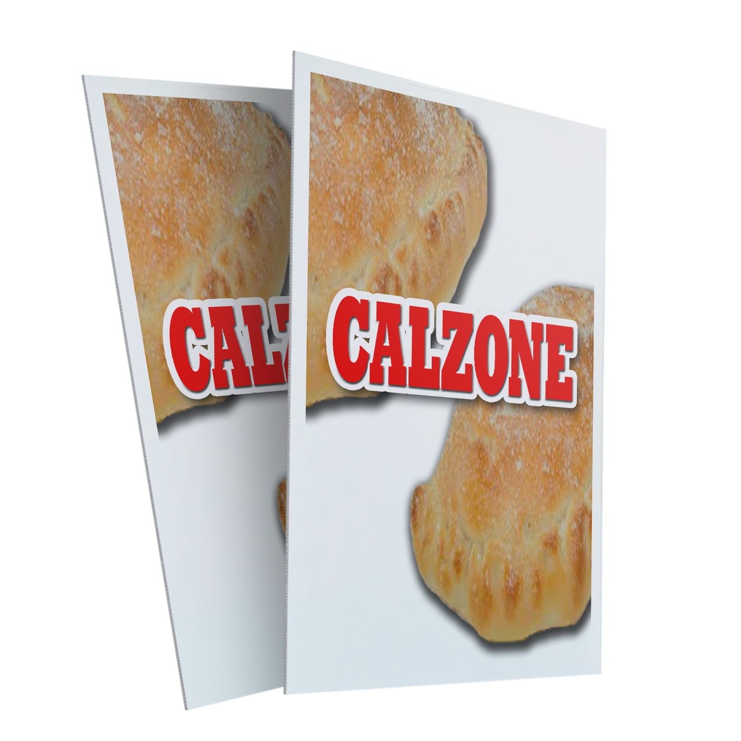 Calzone (2-PACK) 24" x 36" Plastic Signs | Sign Insert 4mm Corrugated ...