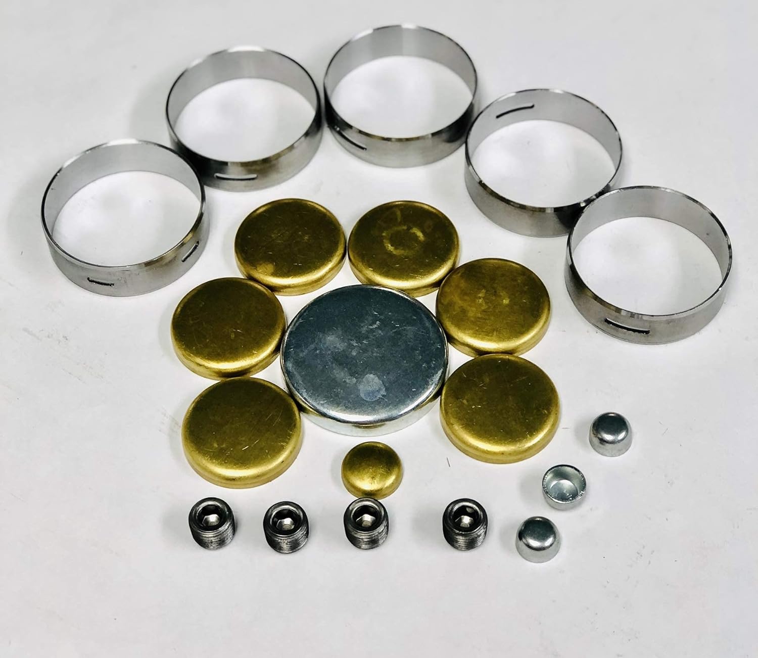 Cam Bearings & Brass Freeze Plug Set Compatible with Ford sb 35d sb ...