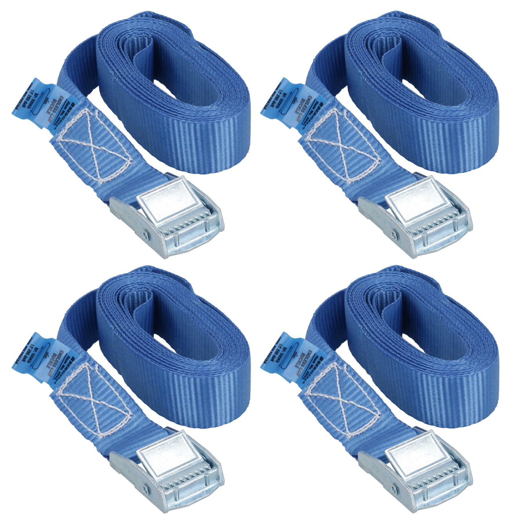 Cam Buckle Tie Down Straps Fasteners Cargo Luggage Holder Securing 4pc ...