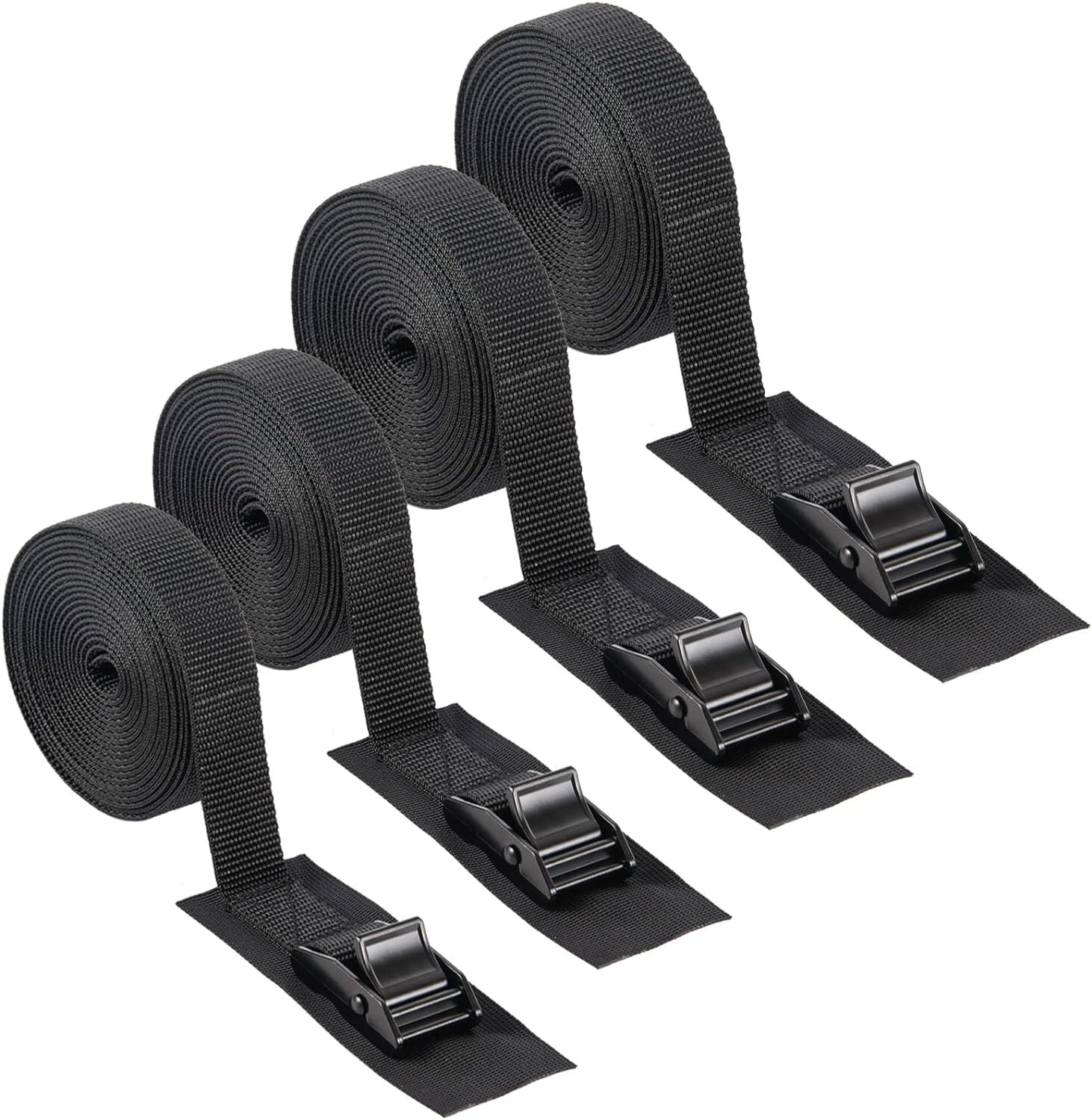 Cam Buckle Tie Down Straps 12 feet, Heavy Duty Nylon Lashing Straps ...