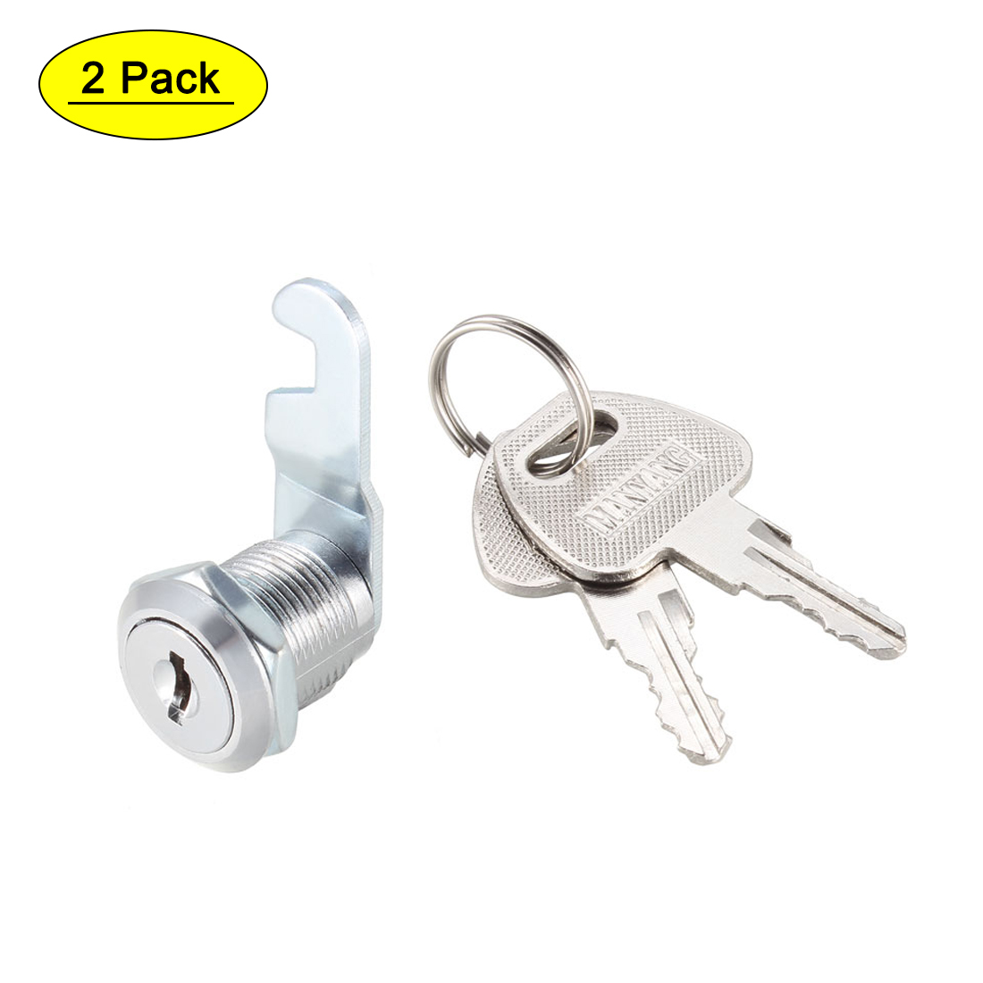 Uxcell Cam Locks 20mm Cylinder Long for Max 1/2-inch Panel Keyed ...