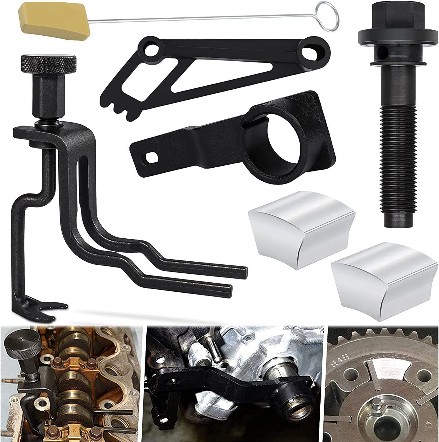 Cam Phaser Lock Out Kit Camshaft Bolt and Timing Chain Tool For Ford 4. ...