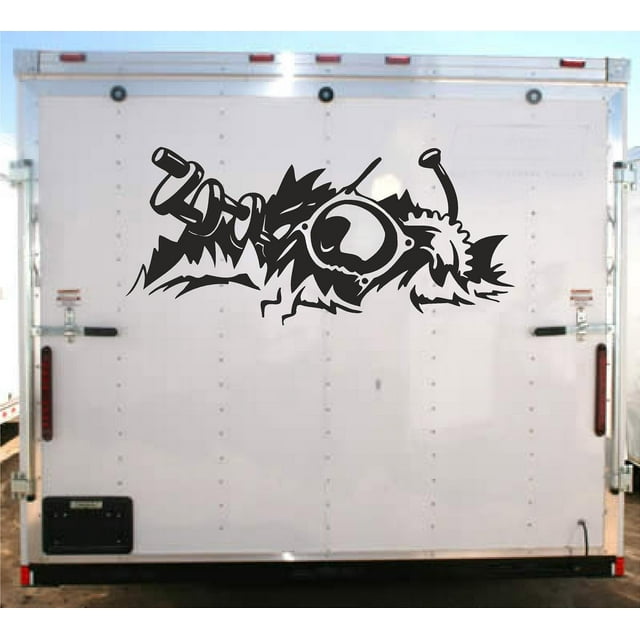 Cam Shaft Gears Decals Racing Trailer Vinyl Decal Toy Hauler Sticker ...