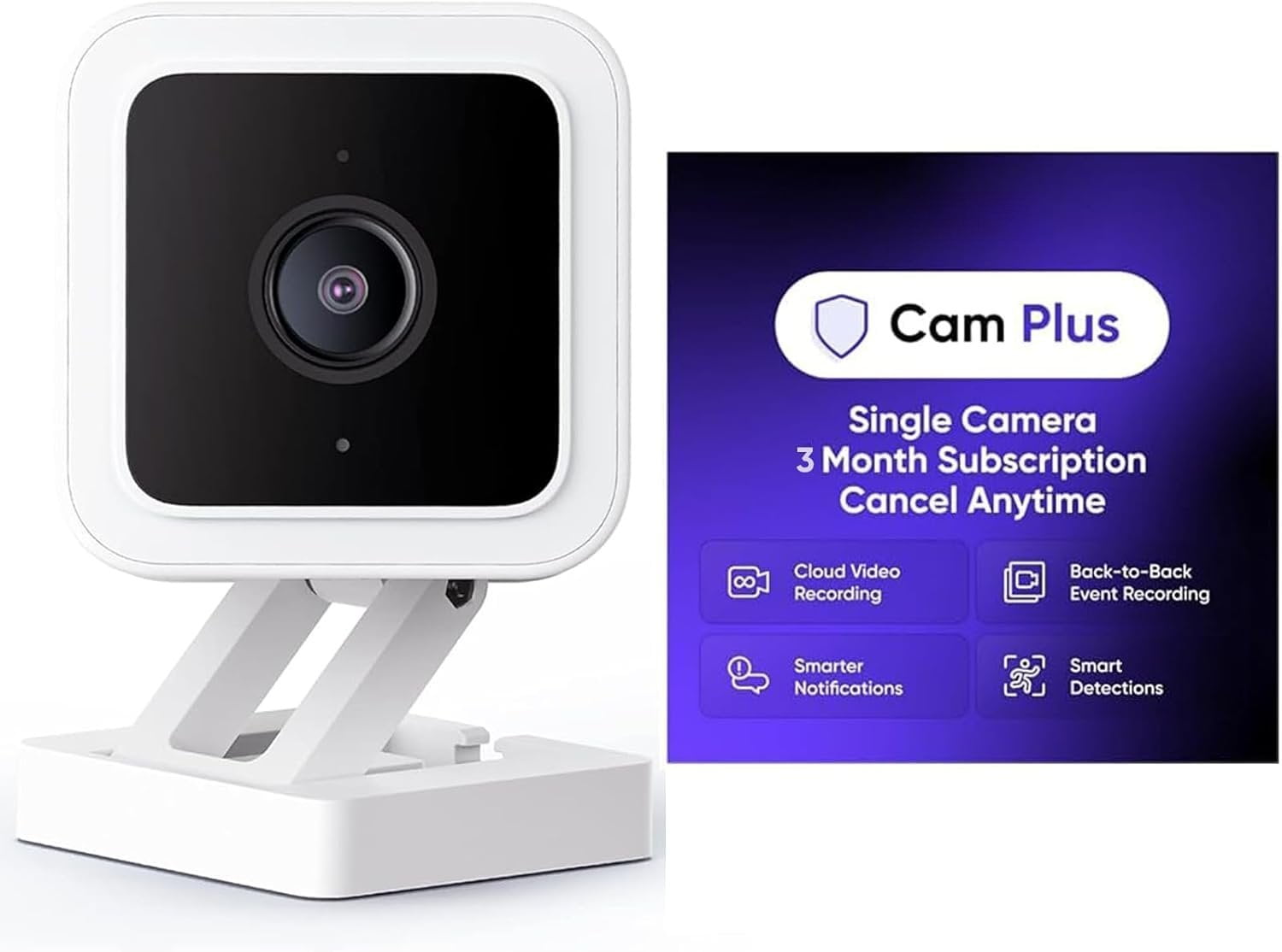 Cam V3 with 3-Months Cam Cloud Storage Indoor Outdoor Plug-in Camera ...