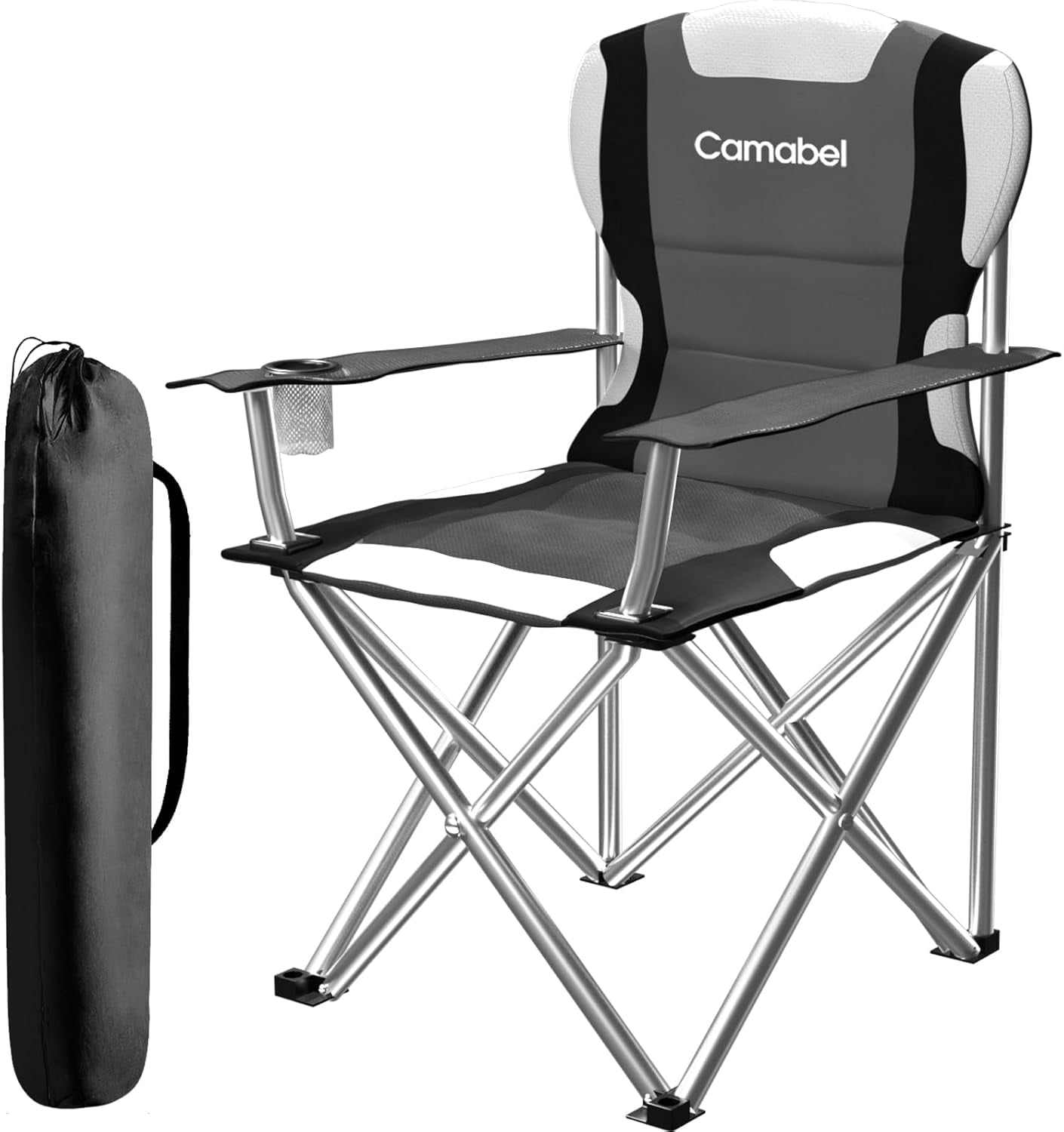 Camabel Folding Camping Chairs 400 LBS Sturdy Beach Chairs for Adults ...