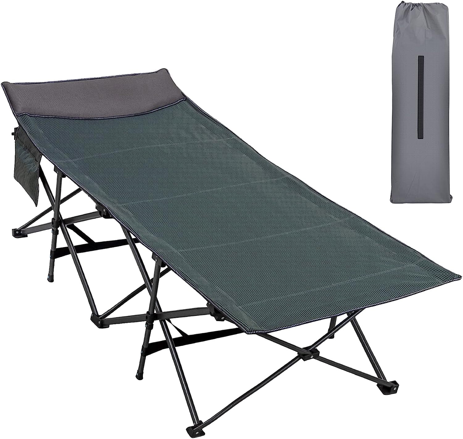 Camabel Folding Camping Cots for Adults Heavy Duty 79”x31” Extra Wide ...