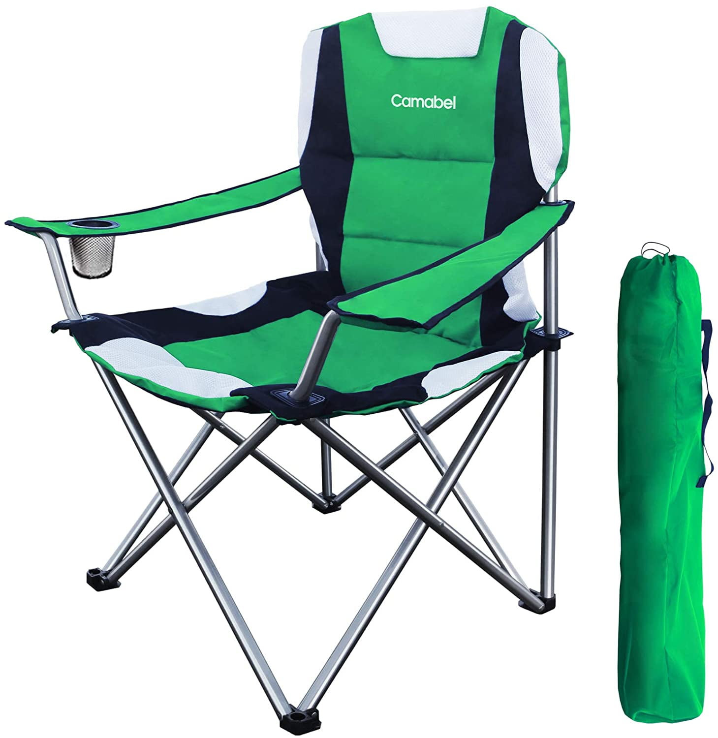 Camabel Folding Camping Lawn Padded Foldable Sports Chairs Lightweight ...