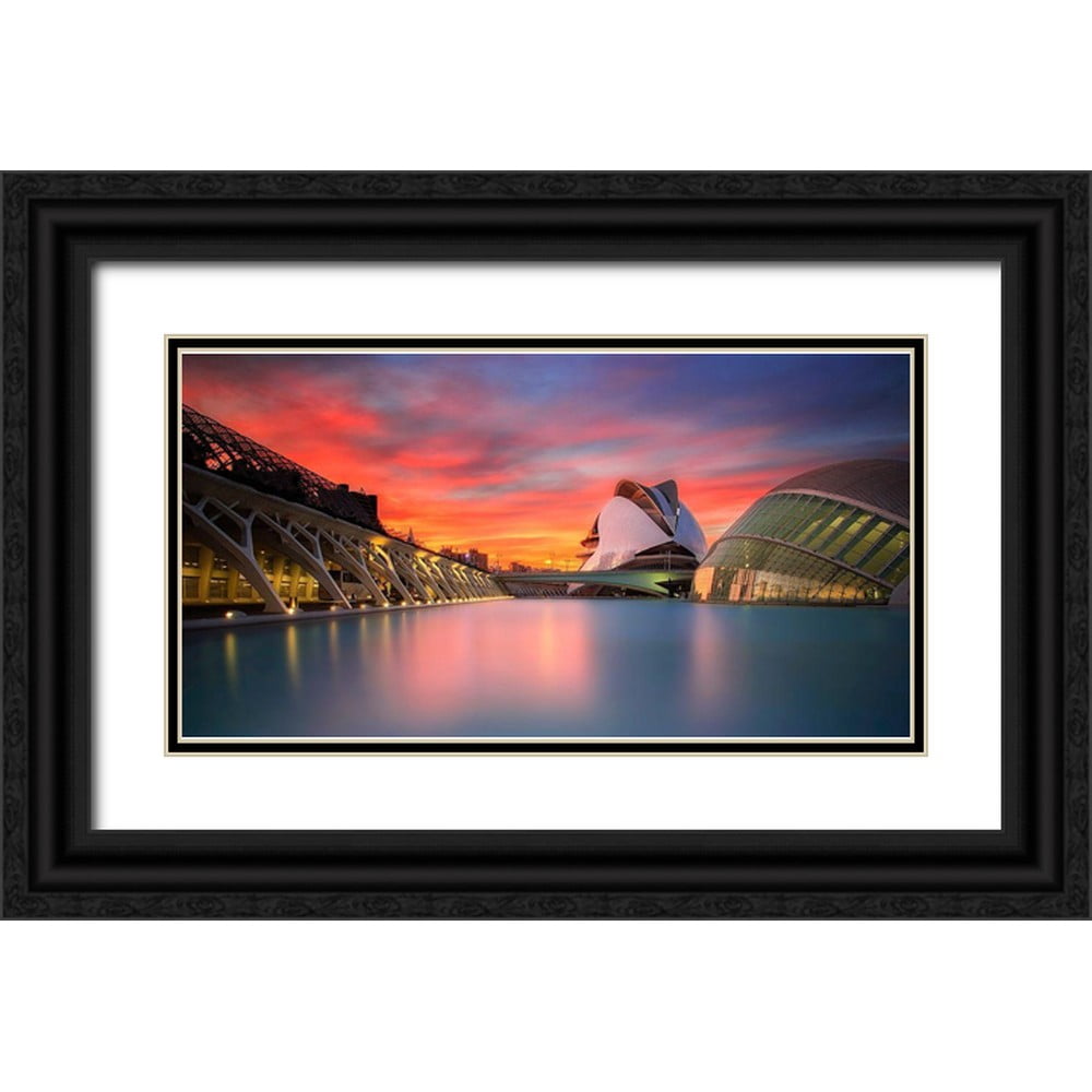 Camacho, Anto 24x15 Black Ornate Wood Framed with Double Matting Museum ...