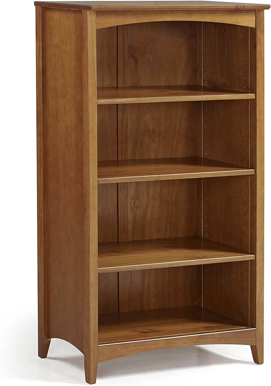 Camaflexi 48” Shaker Style 4-Shelf Wooden Bookcase Closed Back Storage ...