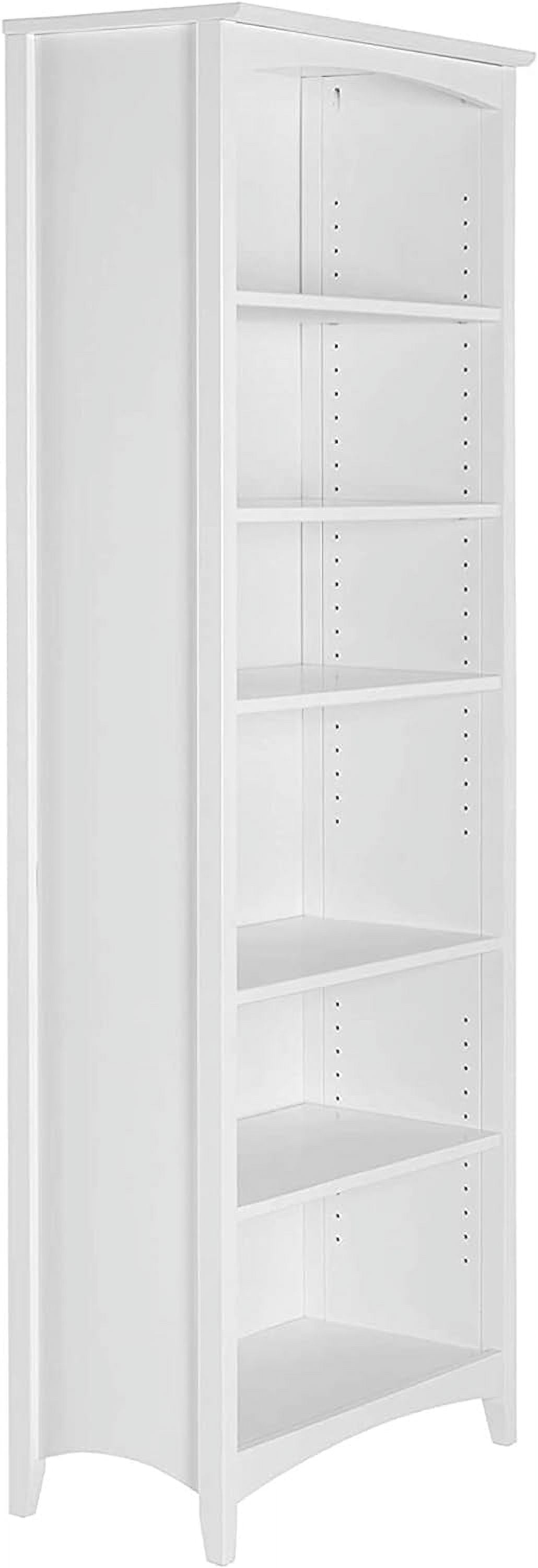 Camaflexi 72” Shaker Style 4-Shelf Wooden Bookcase Closed Back Storage ...
