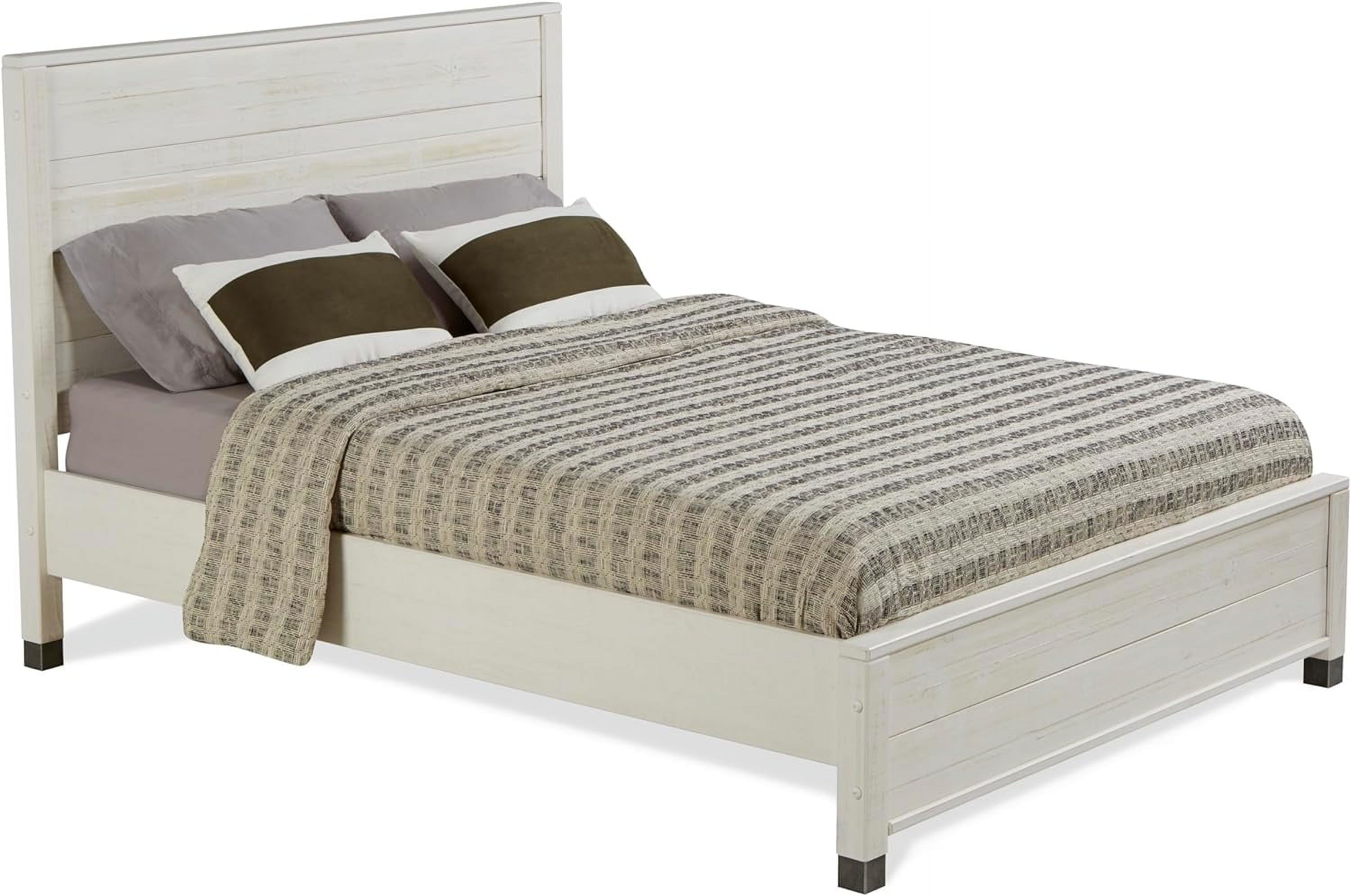 Camaflexi Baja Platform Bed, Solid Pine Wooden Bed Frame, Full, Shabby ...
