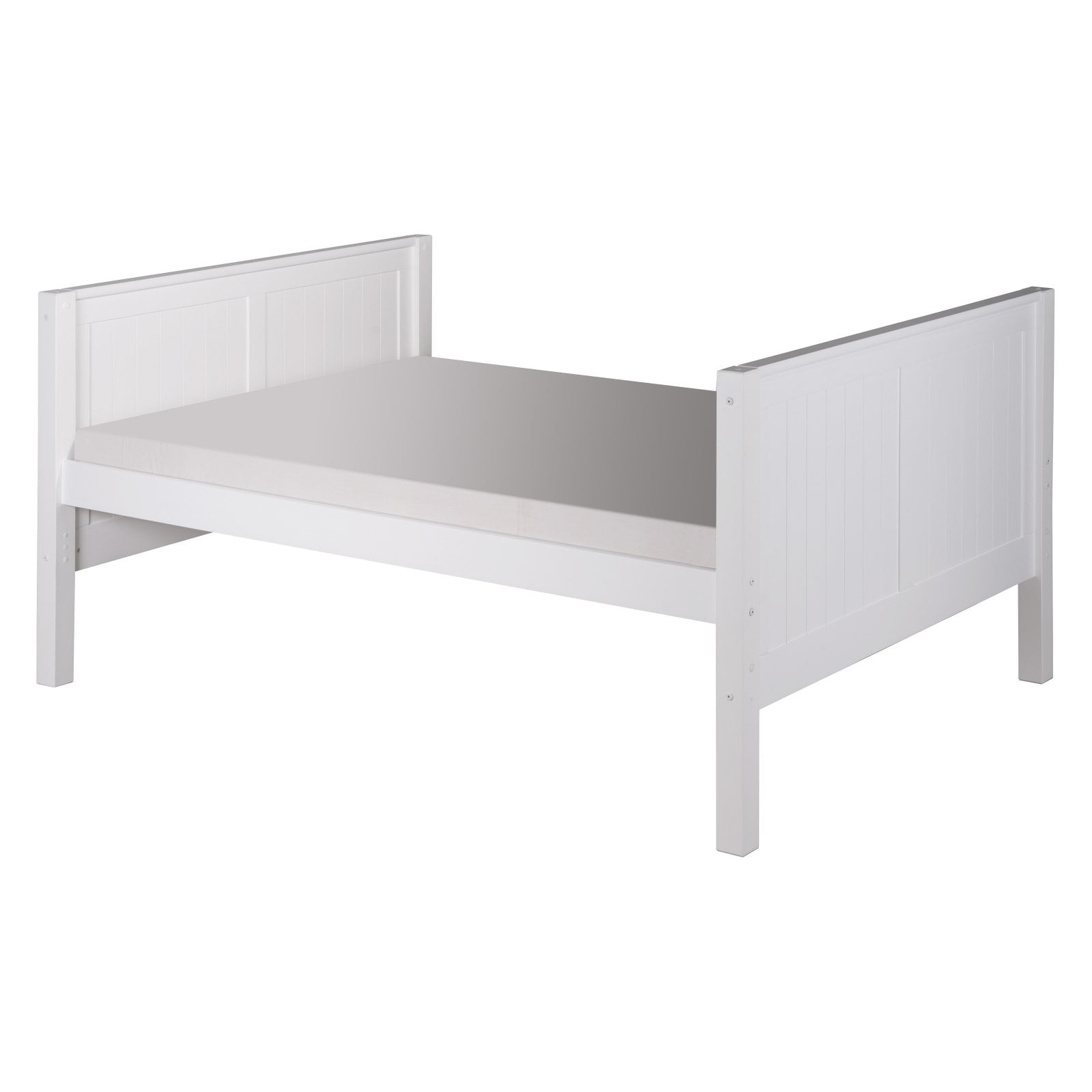 Camaflexi Full Size Tall Platform Bed with Twin Trundle - Panel ...