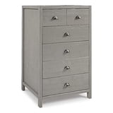 Camaflexi Hampton Solid Wood Tall Dresser - Five Drawer Chest Furniture ...