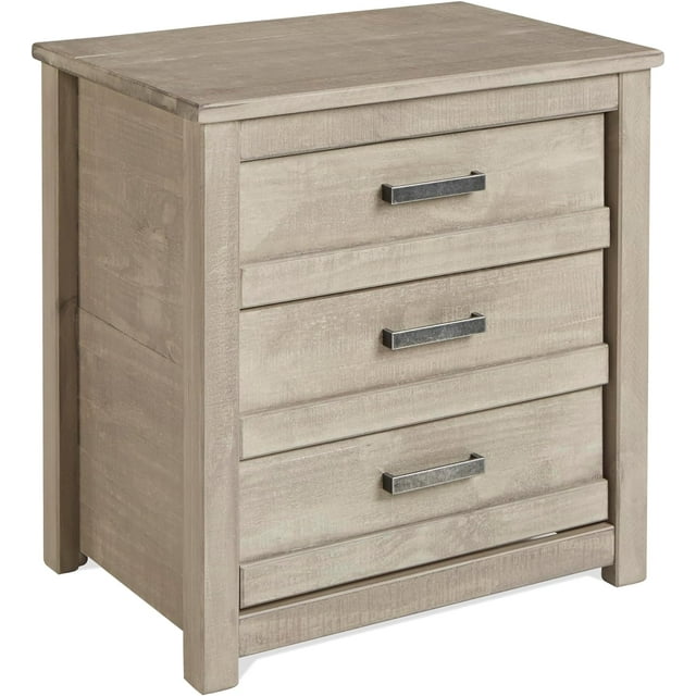 Camaflexi Furniture: Natural Rustic Antique Gray 3-Drawer Nightstand ...