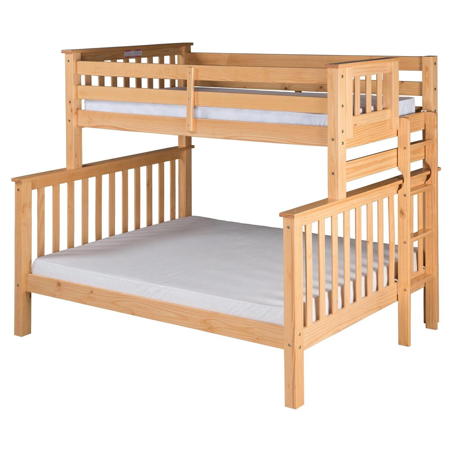 Santa Fe Mission Twin over Full Bunk Bed - Bed-End Ladder - Wooden with ...