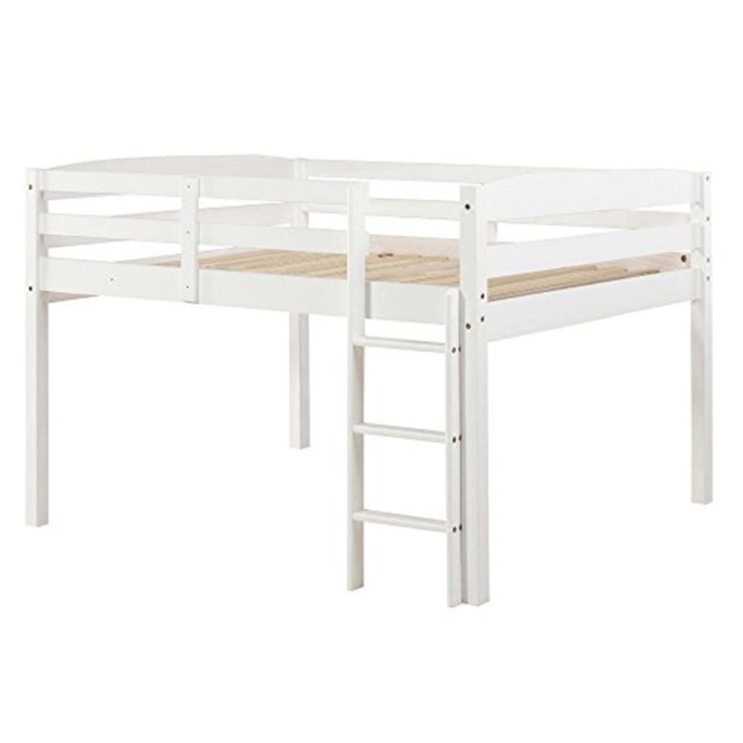 Camaflexi Tribeca Concord Junior Full Size Loft Bed Solid Wood Bed Frame, White 100% Solid Wood ...