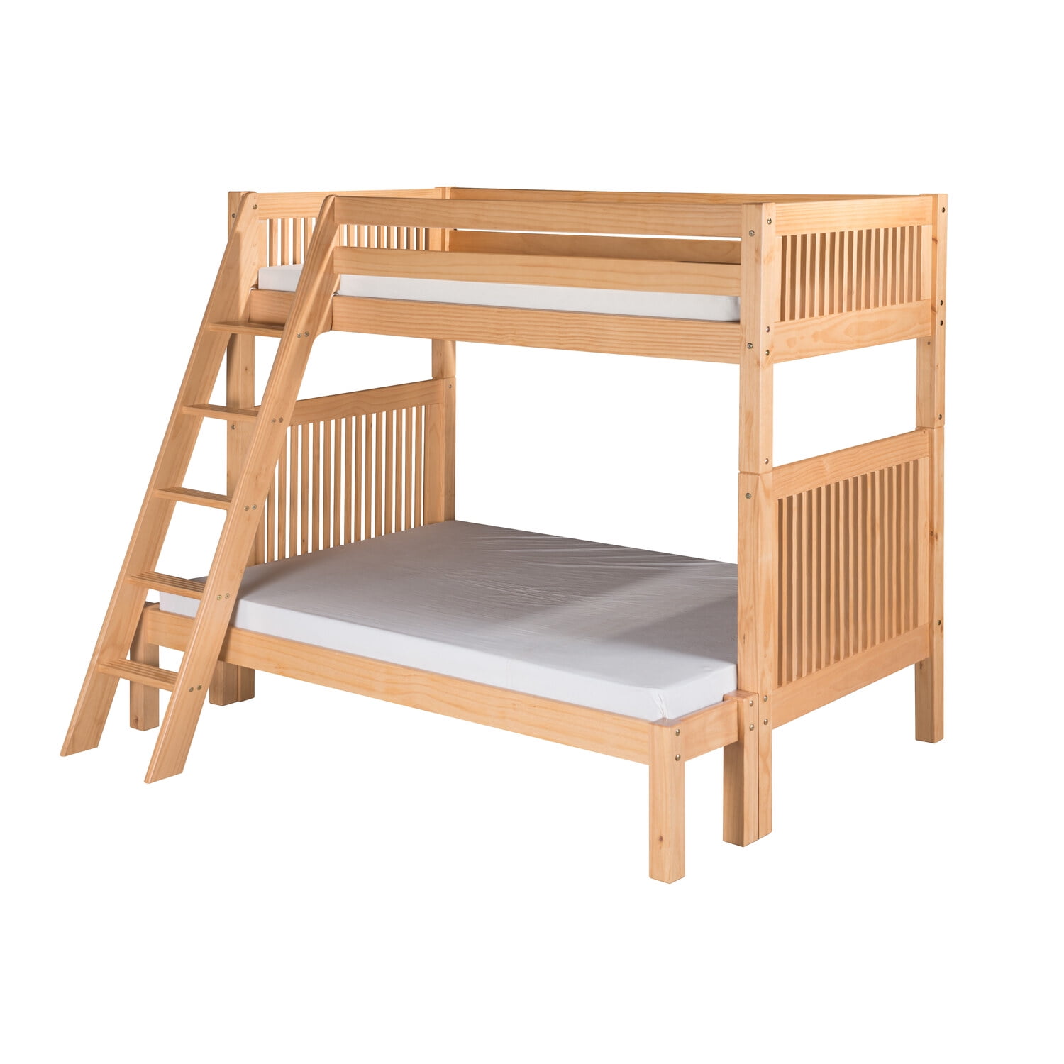Camaflexi Twin over Full Bunk Bed - Mission Headboard - Angle Ladder ...
