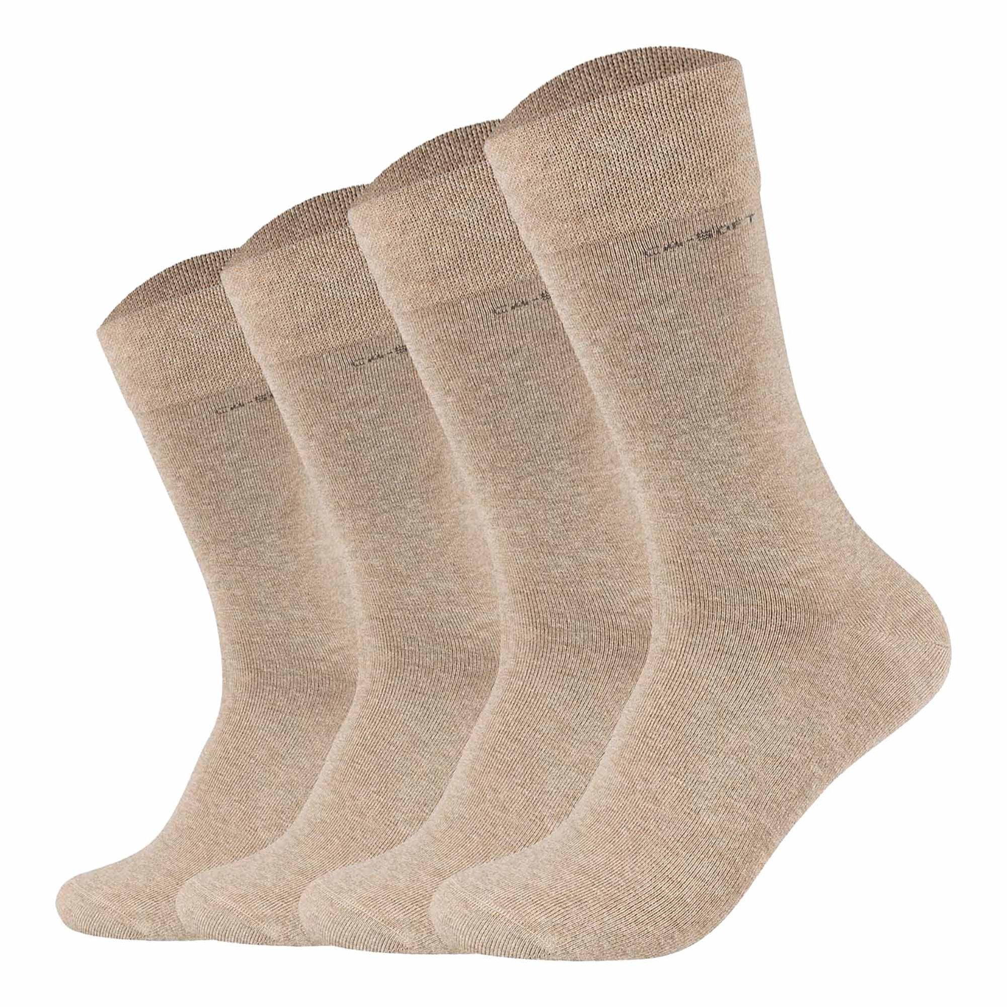 Camano Unisex Socks - Soft Socks, Single-Coloured, Pack Of 4 Sand 43-46 ...