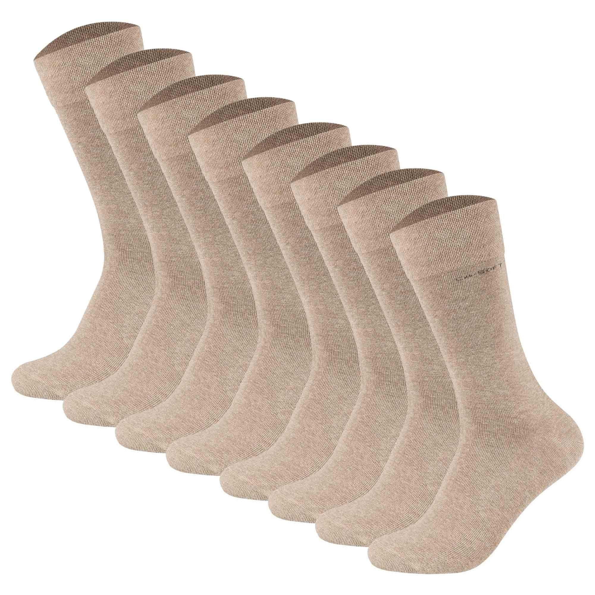 Camano Unisex Socks - Soft Socks, Single-Coloured, Pack Of 8 Sand 39-42 ...