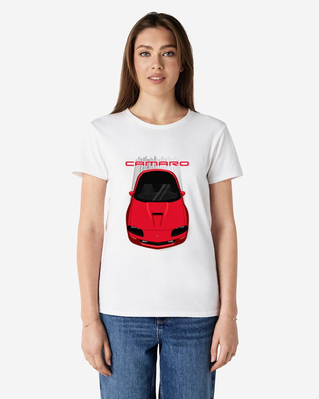 Camaro 4th Gen Red Premium Muscle Car T-Shirt, for men & women, up to ...