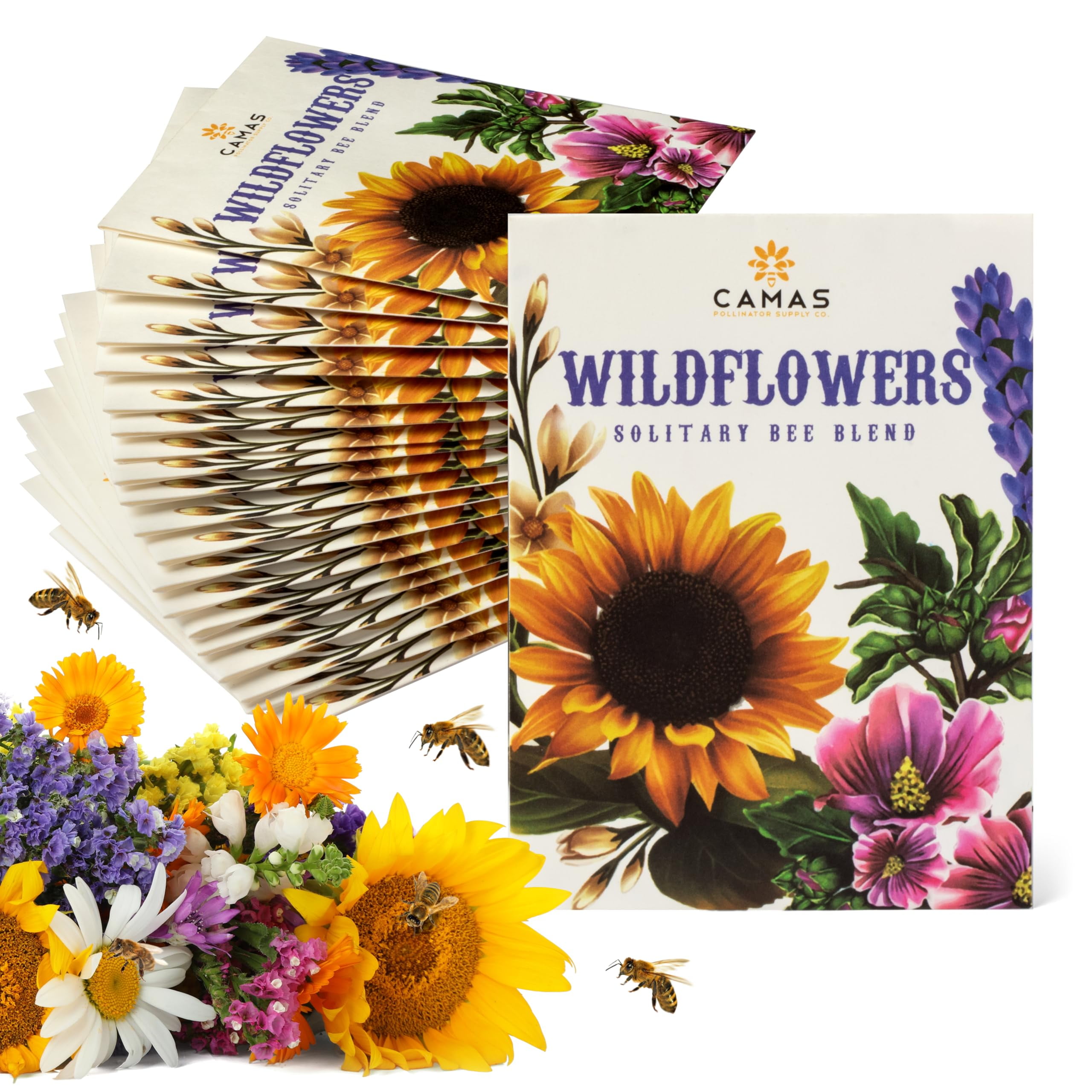 Camas- Pollinator Wildflower Seed Packets - (20) MHD1Party Favors to ...
