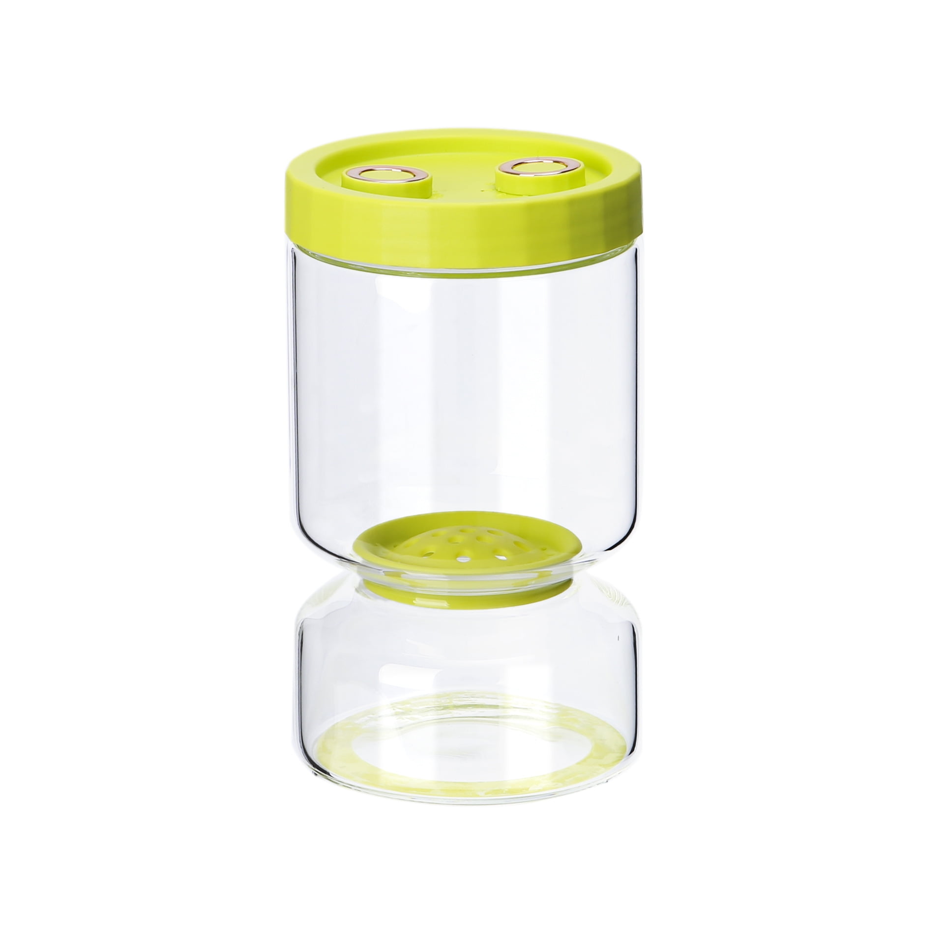 CambeetyVV Glass Pickle Jar with Strainer Flip, 49oz Airtight Storage ...