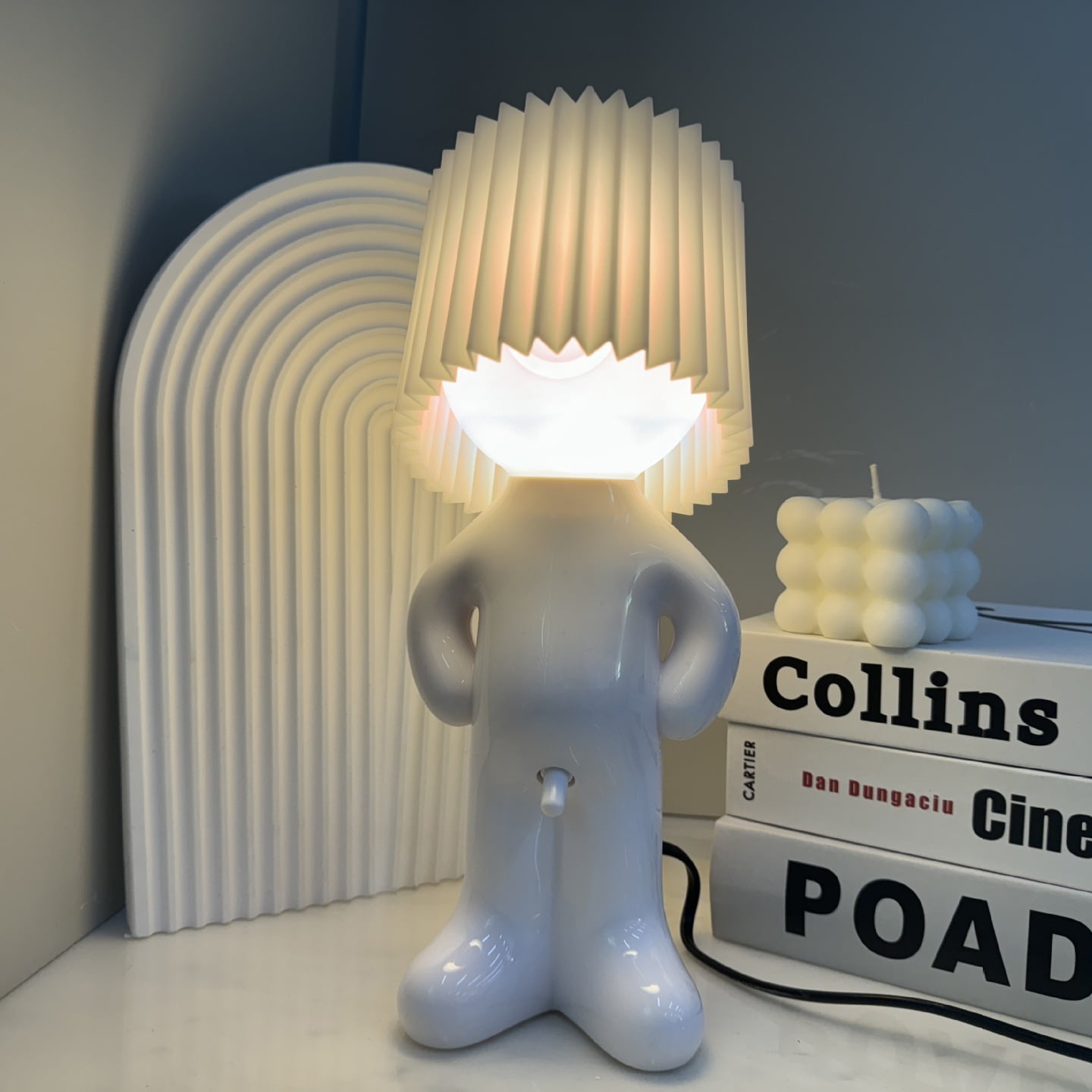 CambeetyVV Naughty Boy Creative Table Lamp with Wiener Switch - White ...