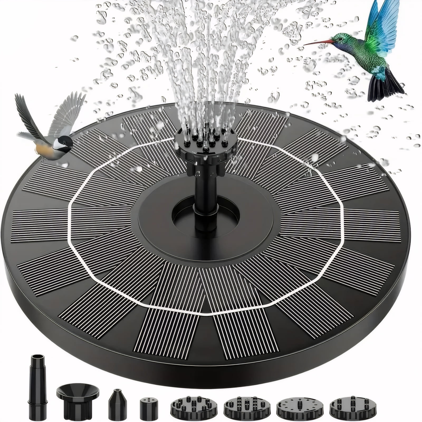 CambeetyVV Solar Bird Bath Fountain Pump, 5.1" Round Solar Fountain ...
