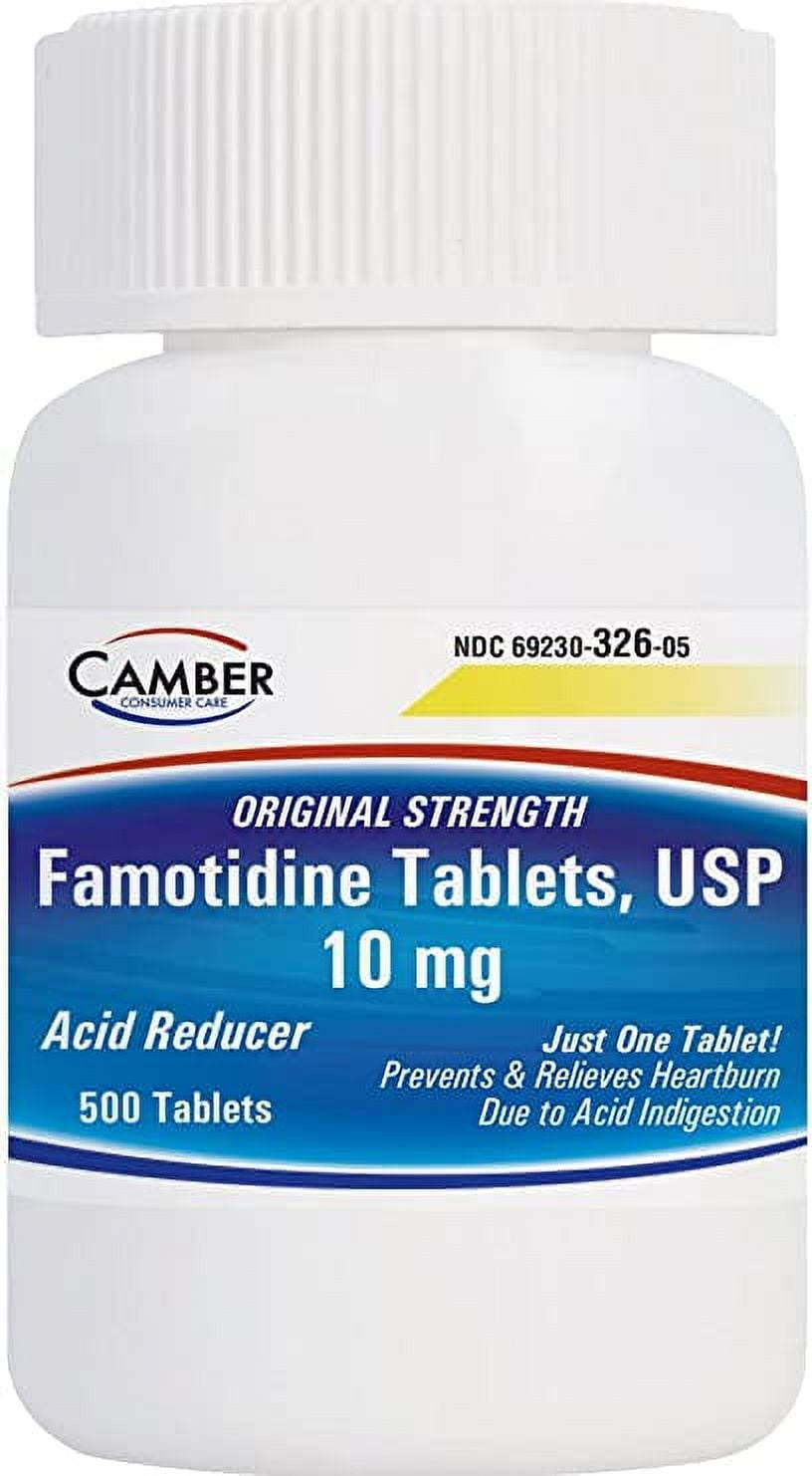 Camber Consumer Care Famotidine 10 Mg Tablets, Acid Relief Medicine ...