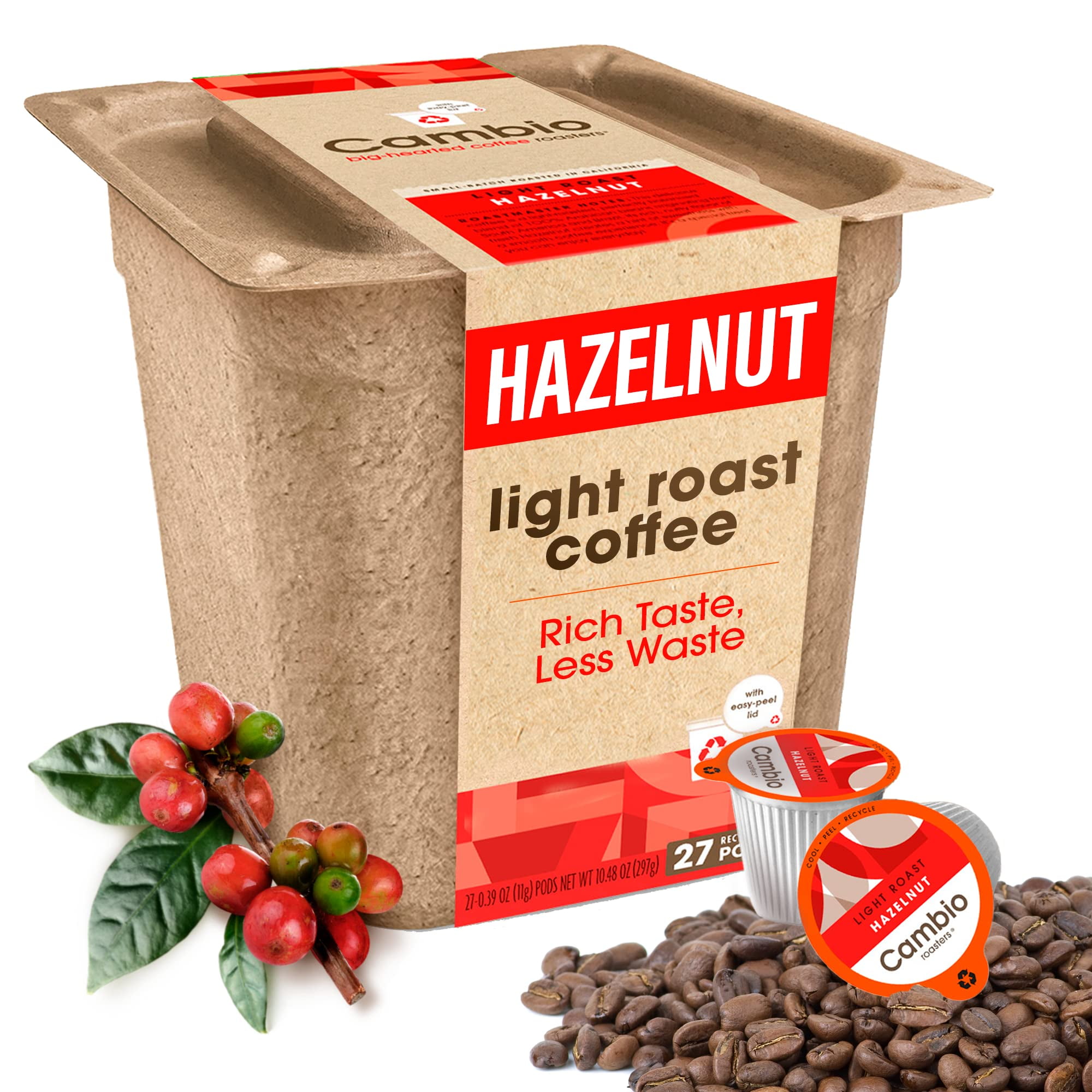 Cambio RoastersÂ® Hazelnut Coffee K Cups Hazelnut Coffee Pods For ...