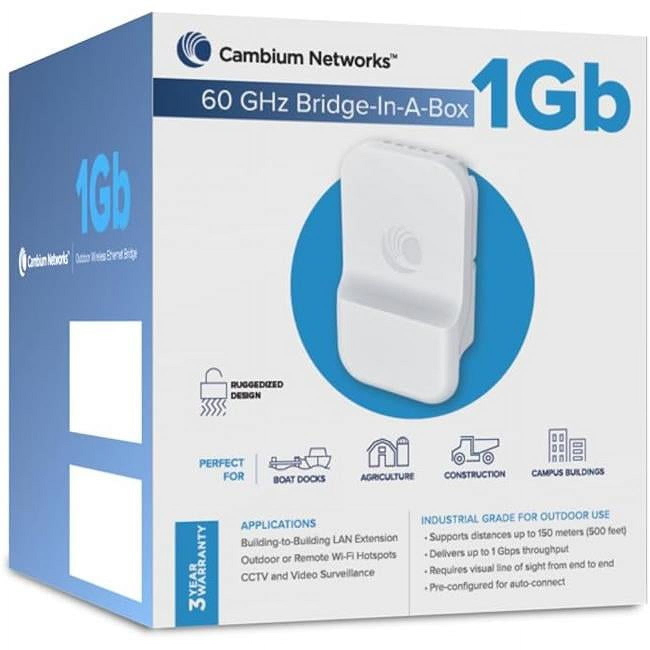 Cambium Networks C600510C001A 60 GHz Bridge in a Box 1 GB with US Cord ...